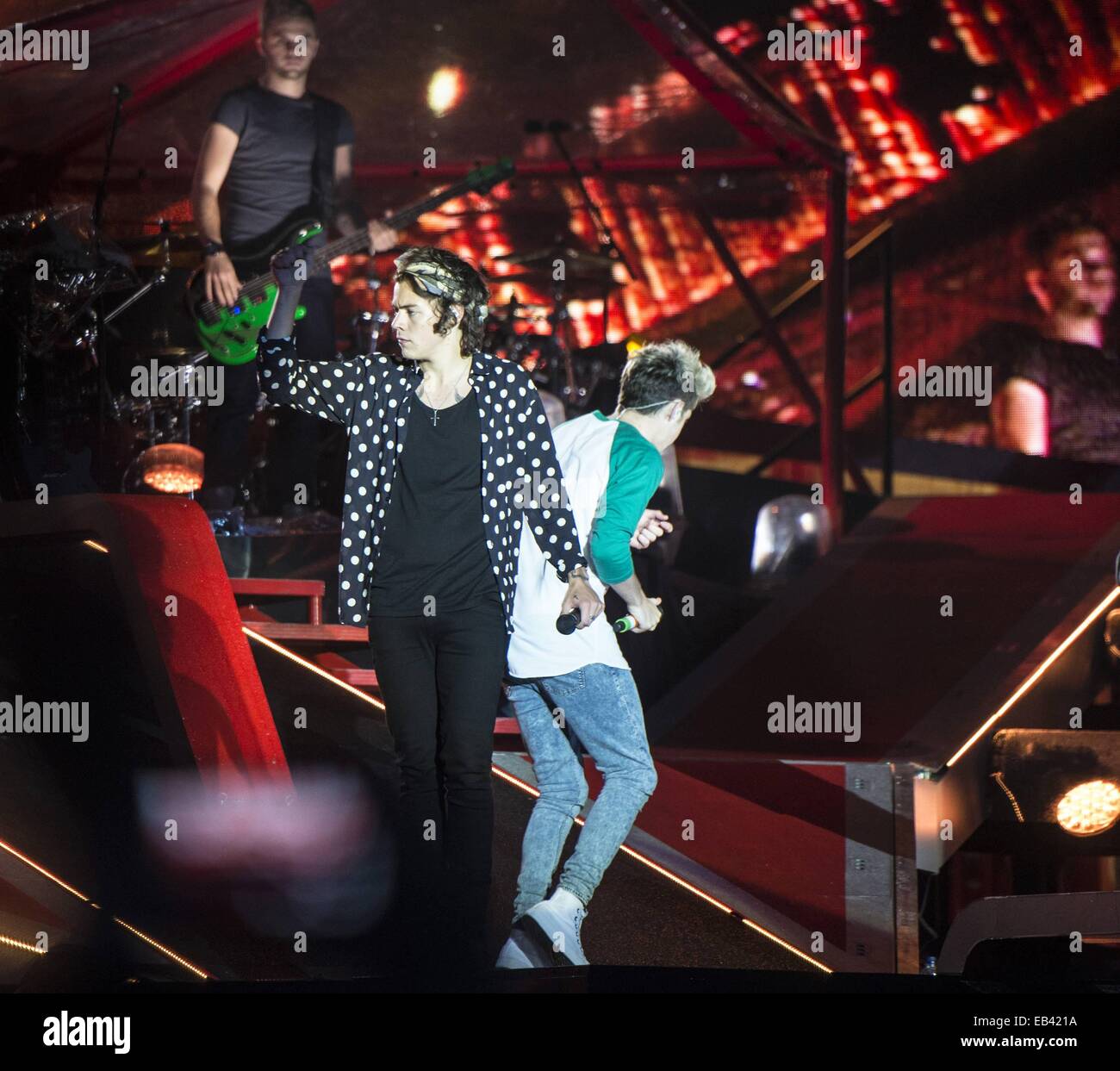 One Direction performs at Croke Park in Dublin, where they will perform ...