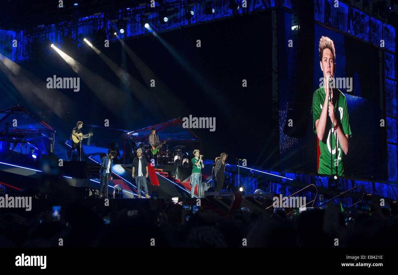 One Direction performs at Croke Park in Dublin, where they will perform ...
