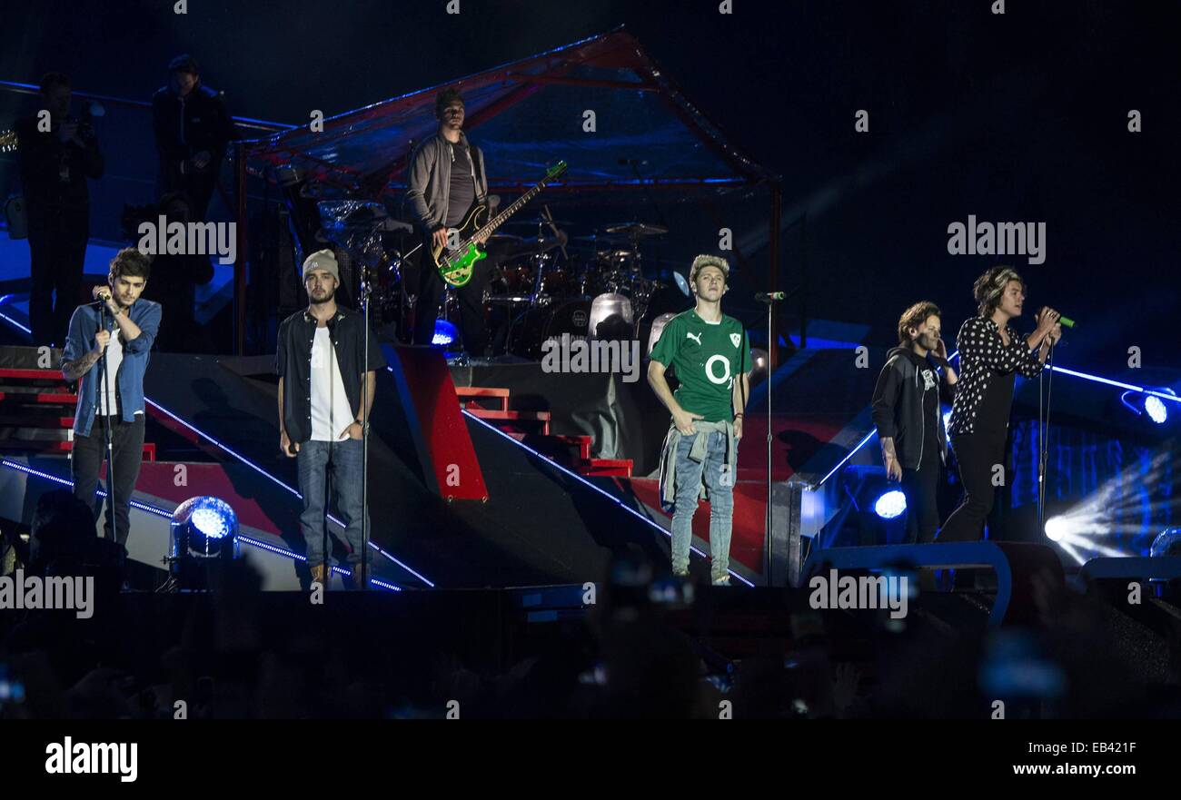 One Direction performs at Croke Park in Dublin, where they will perform ...