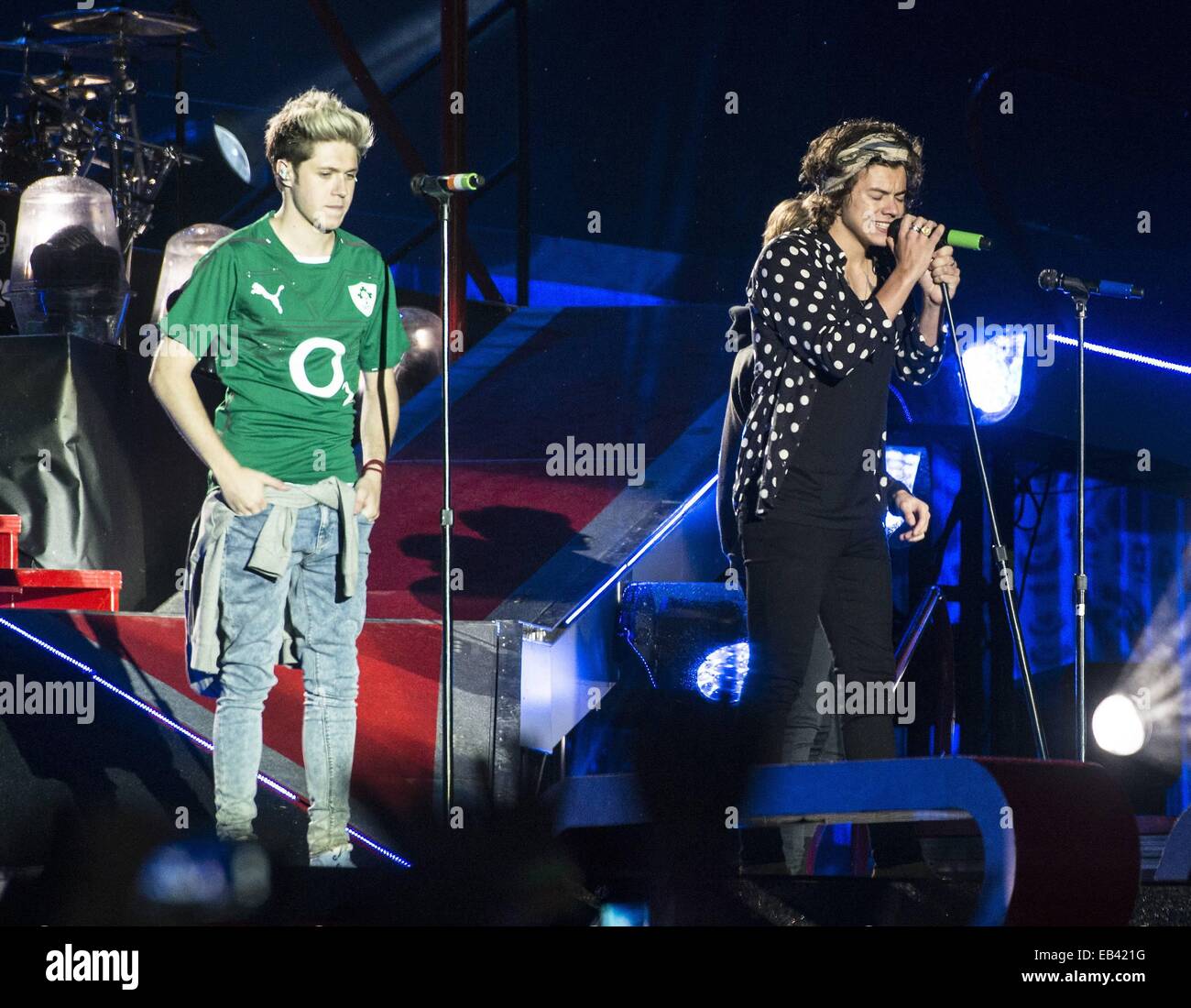 One Direction performs at Croke Park in Dublin, where they will perform ...