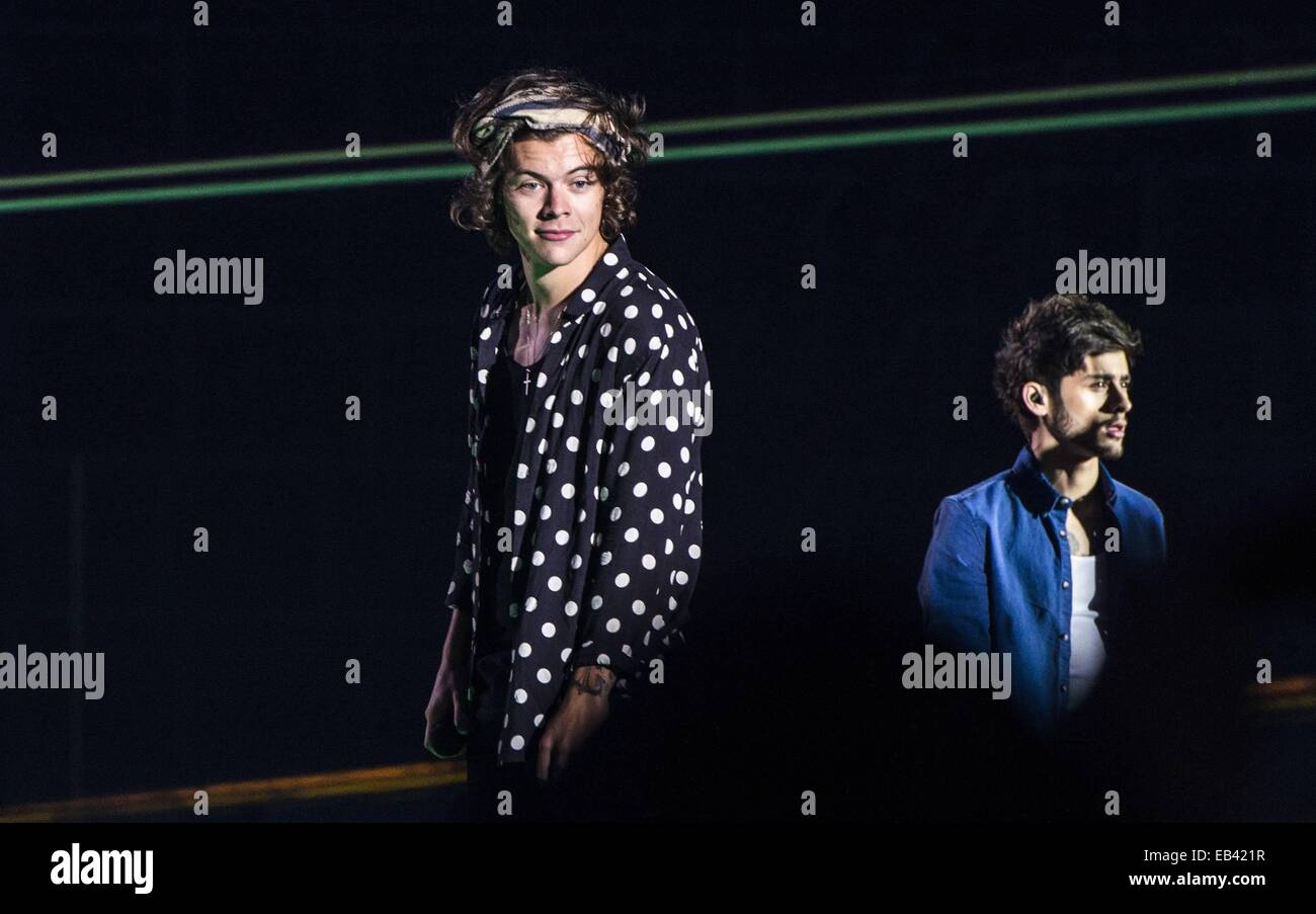 One Direction performs at Croke Park in Dublin, where they will perform ...