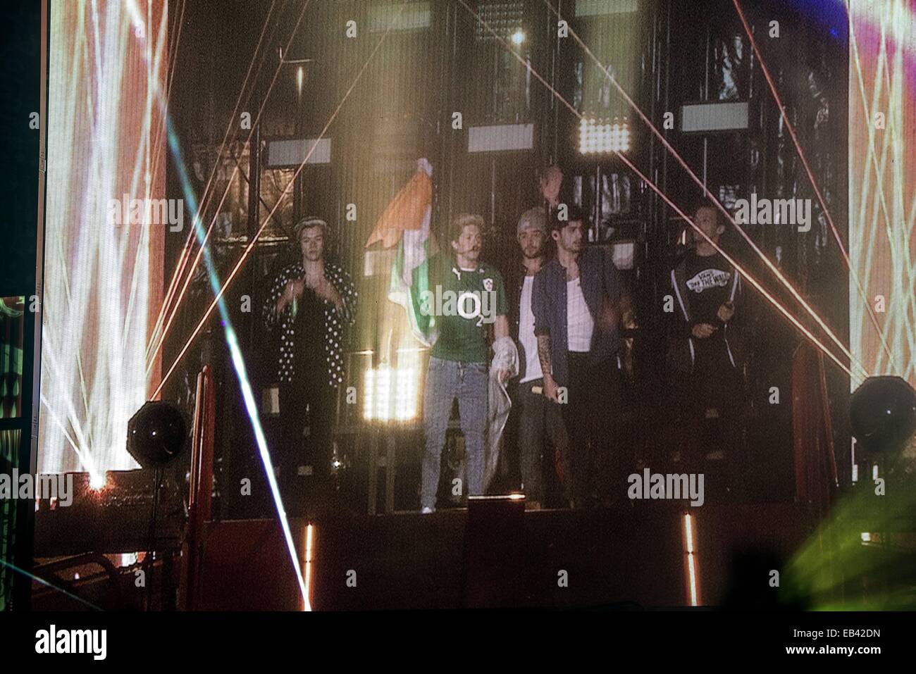 One Direction performs at Croke Park in Dublin, where they will perform ...