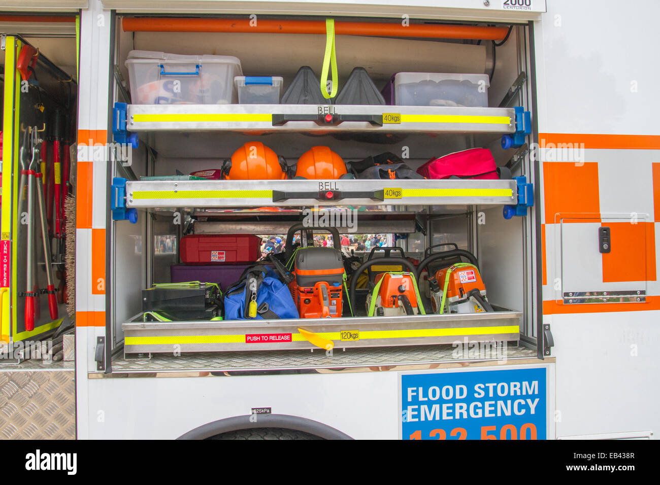 State Emergency Service, SES, vehicle and equipment on display in ...