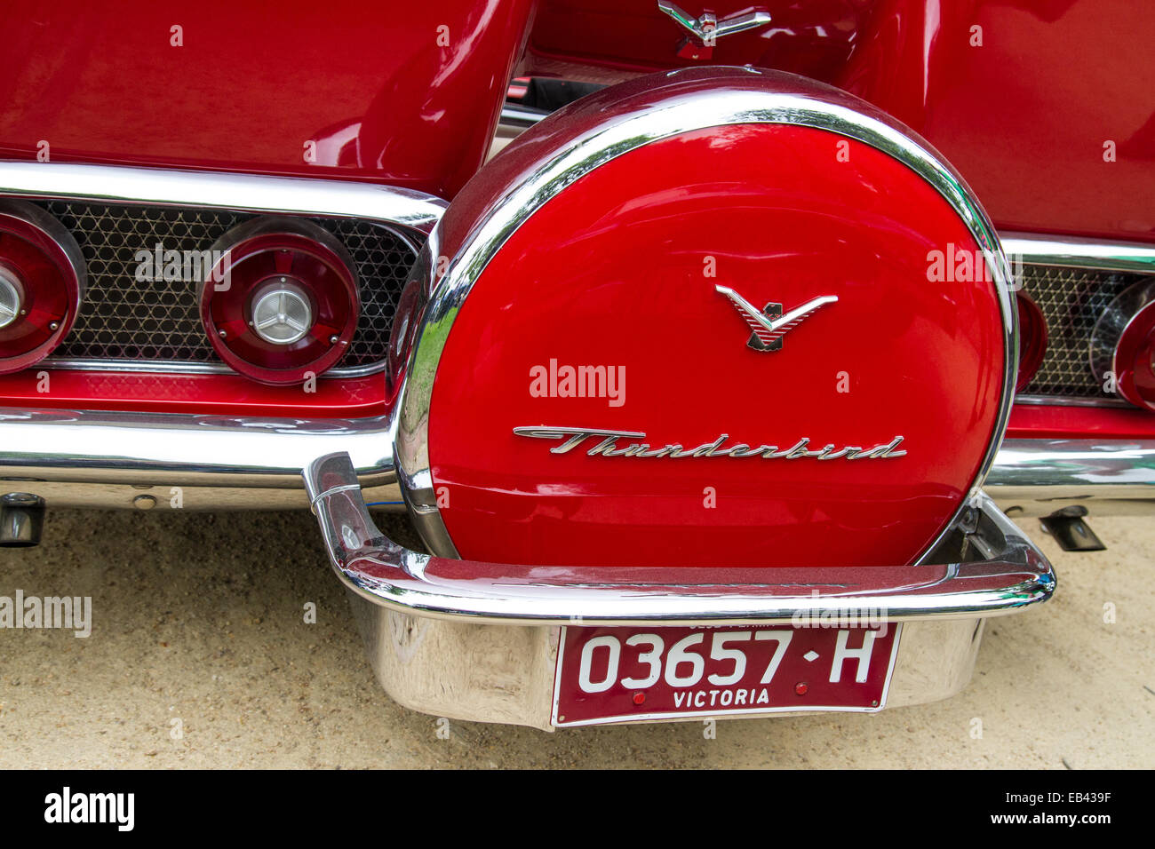 Rear view of 1957 thunderbird Stock Photo - Alamy