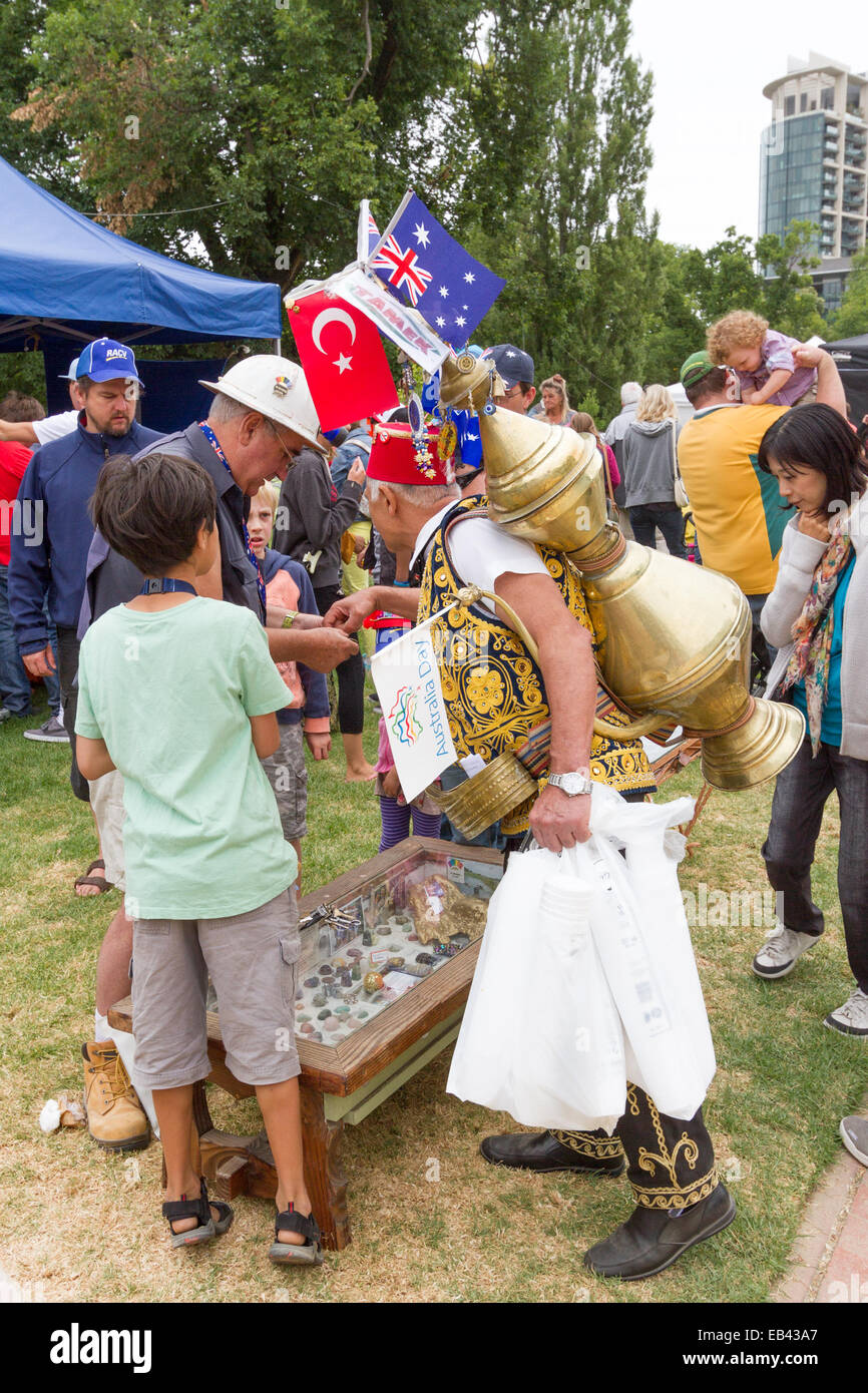 Colourfully dressed man at Australia Day celebrations Stock Photo - Alamy