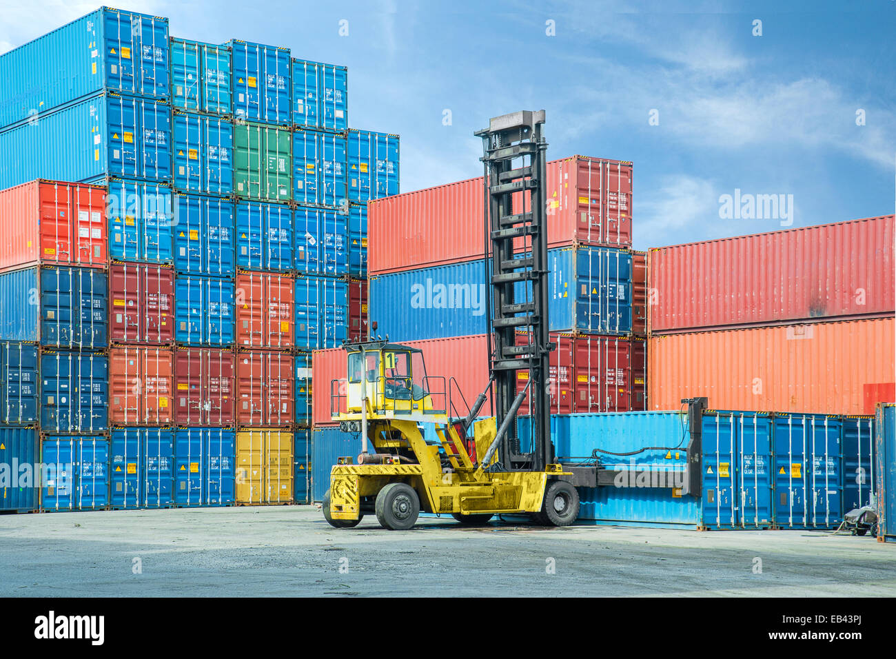 Cargo container depot hi-res stock photography and images - Alamy
