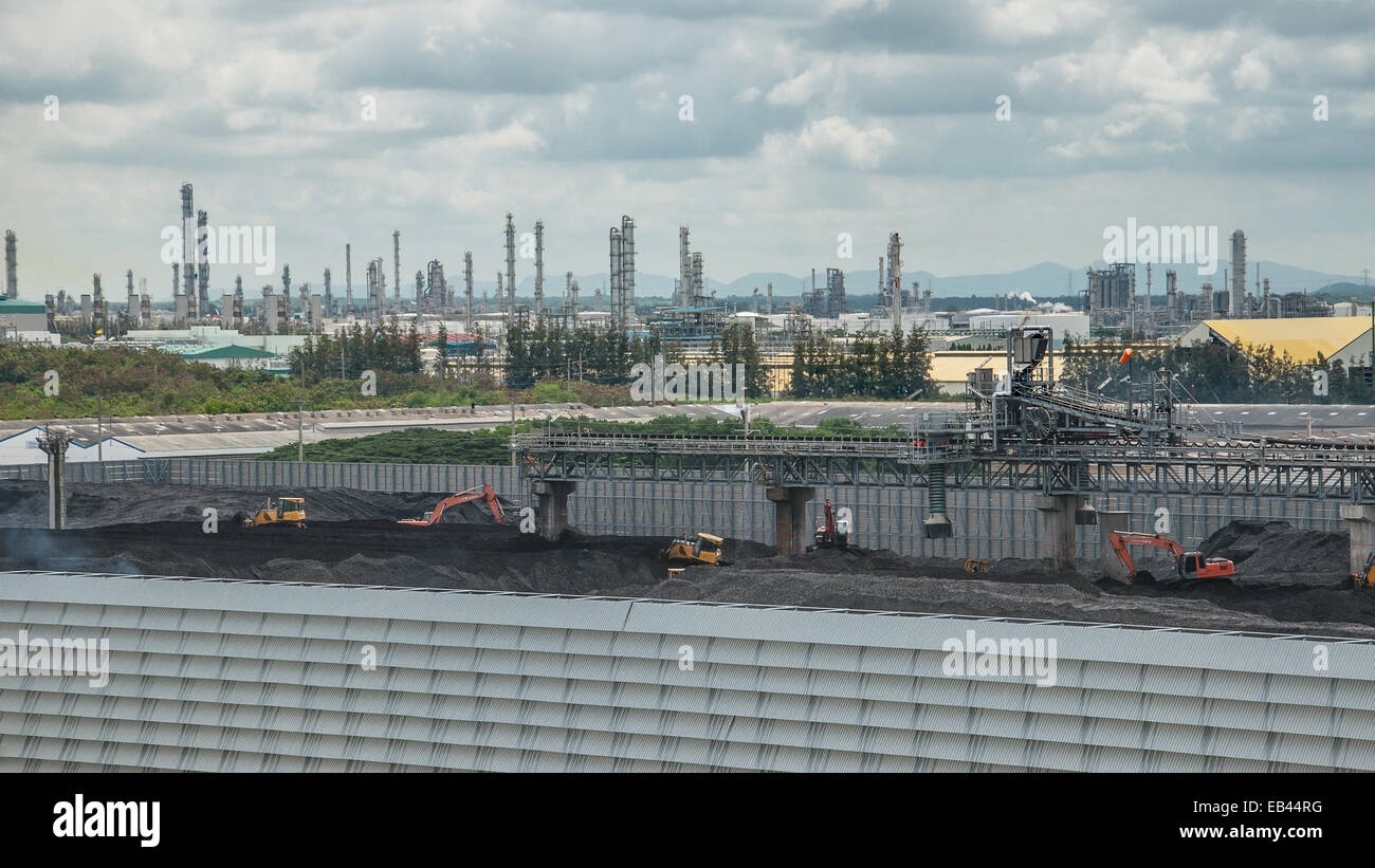 Lignite mine for power plant in industry zone Stock Photo - Alamy