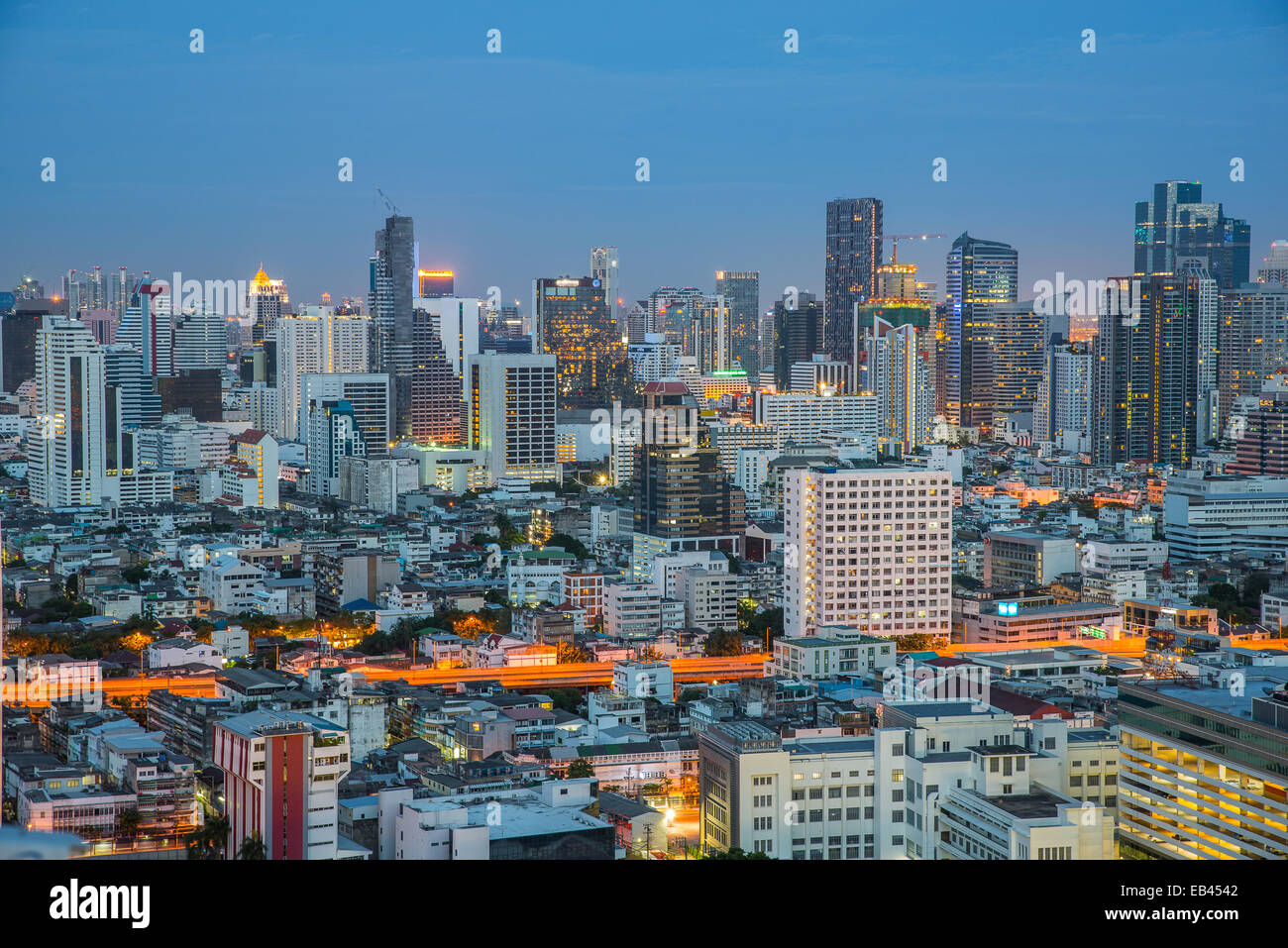 Bangkok city night view, Thailand Stock Photo - Alamy
