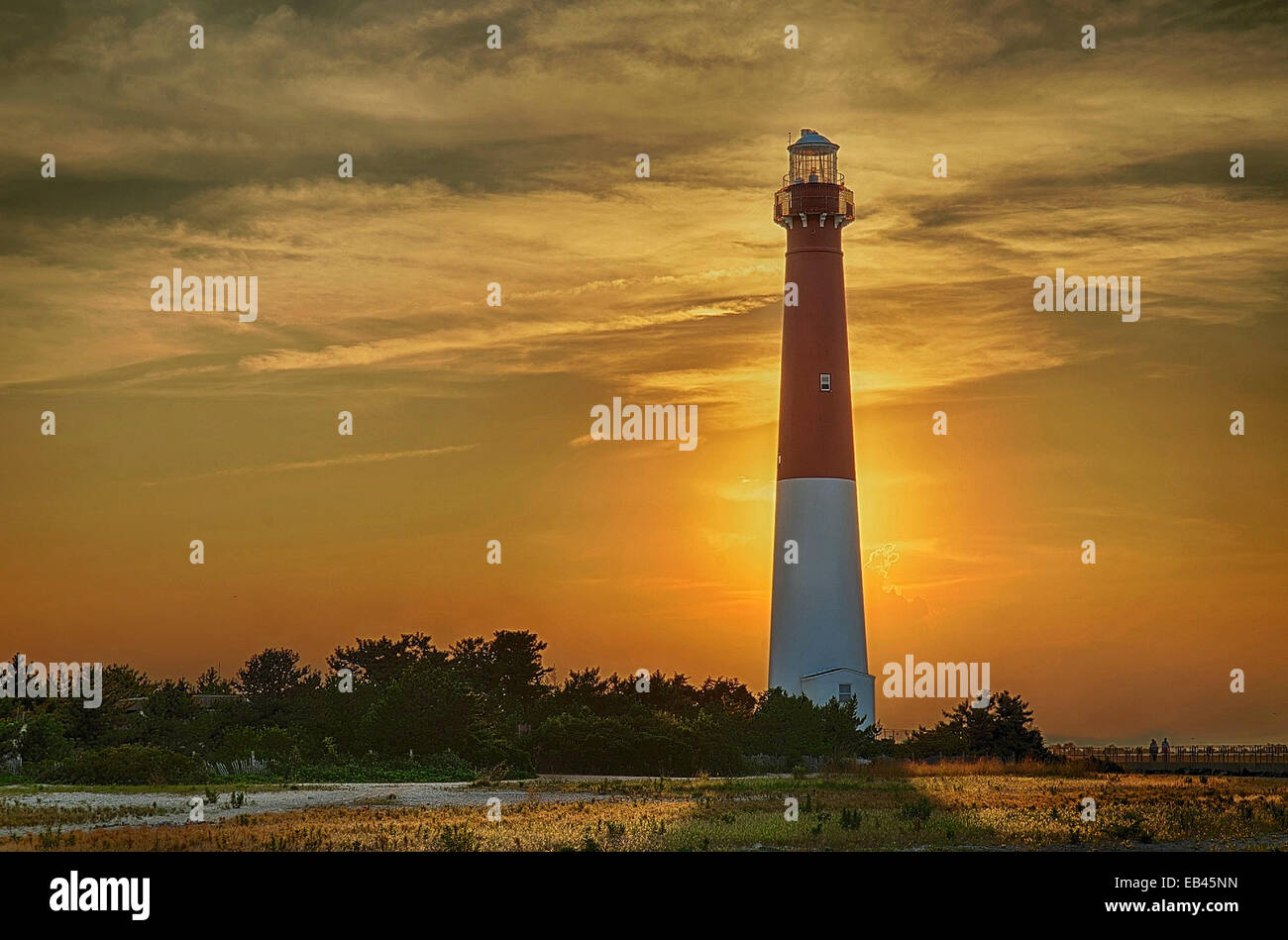 Long Beach Island Lighthouse Stock Photo - Alamy
