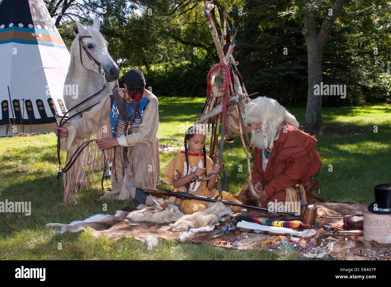 Native american trading furs hi-res stock photography and images - Alamy