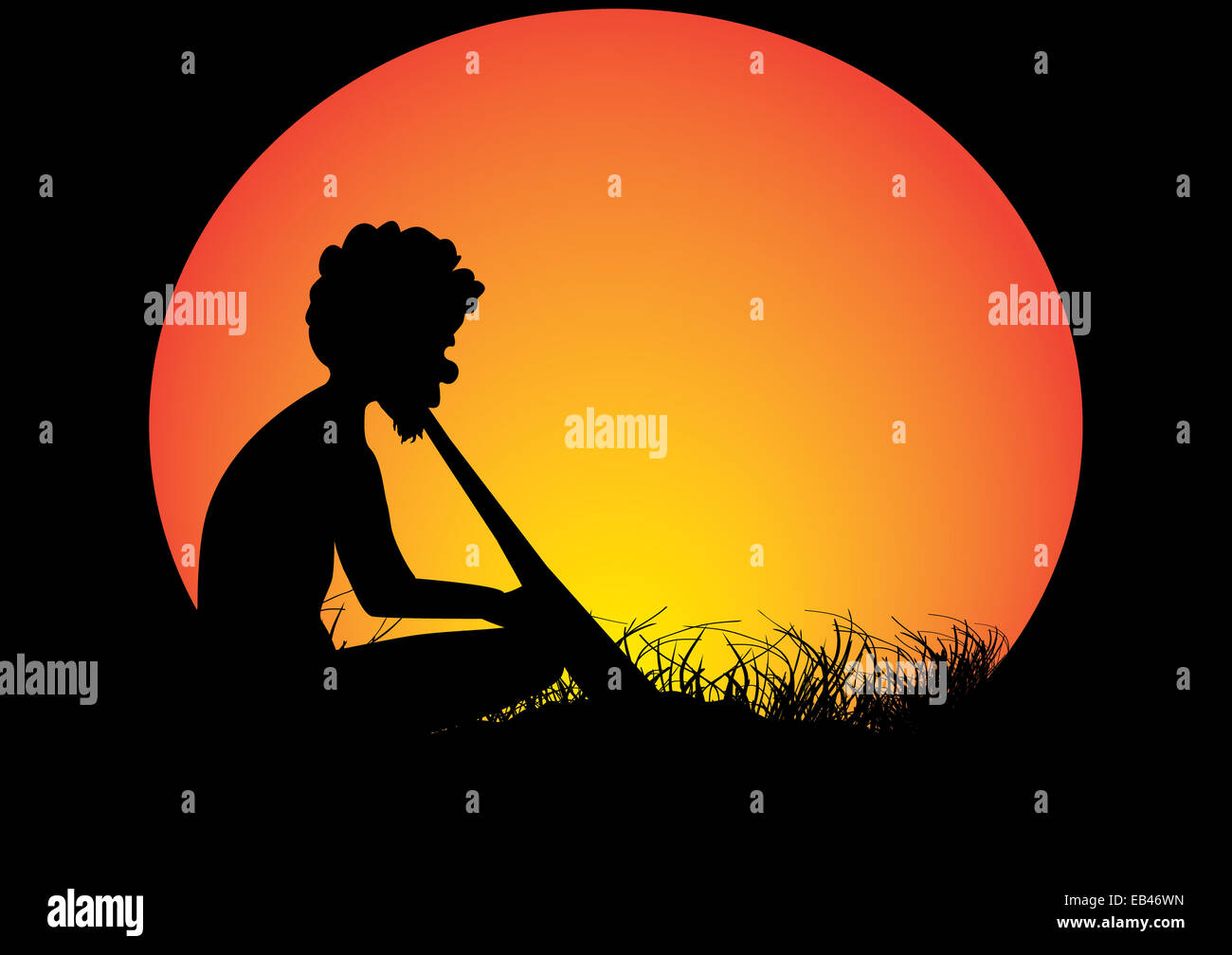 Silhouette aborigine hi-res stock photography and images - Alamy