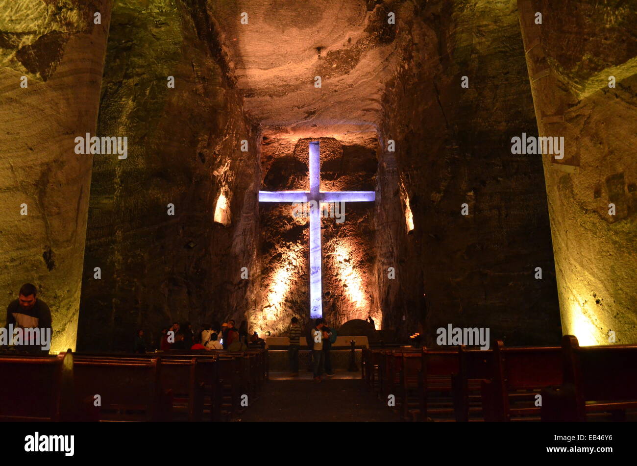The Zipaquira Salt Cathedral, an underground Roman Catholic Church made ...