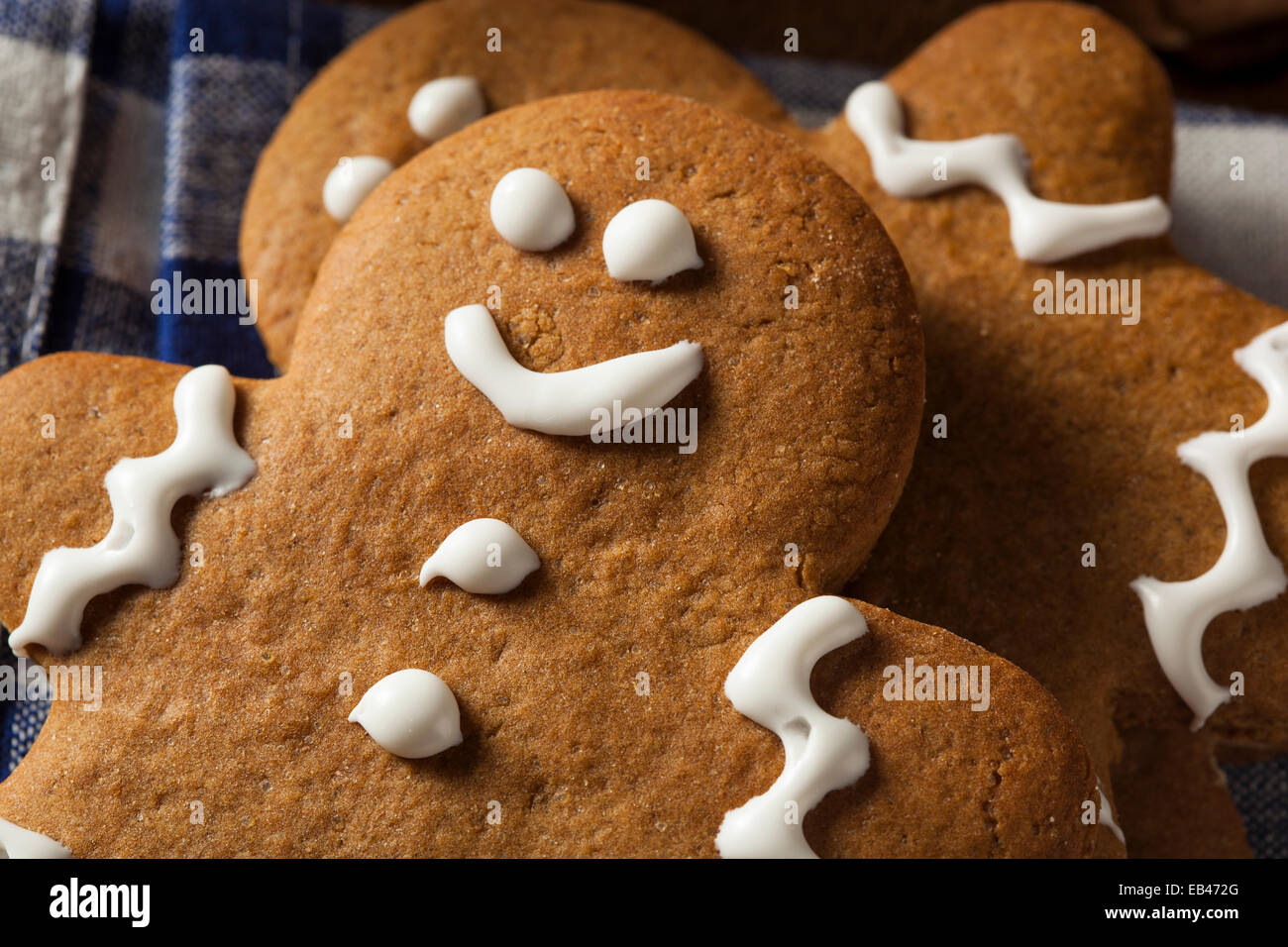 Homemade Decorated Gingerbread Men Cookies for Christmas Stock Photo ...