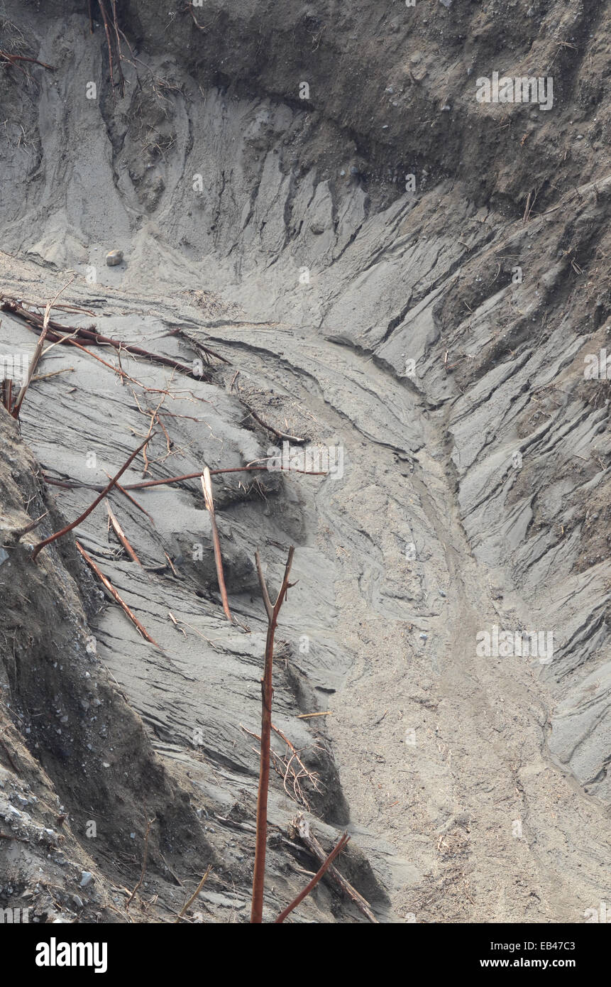 Nature's new landscape, created by the eruption of Mount Kelud, a sea ...