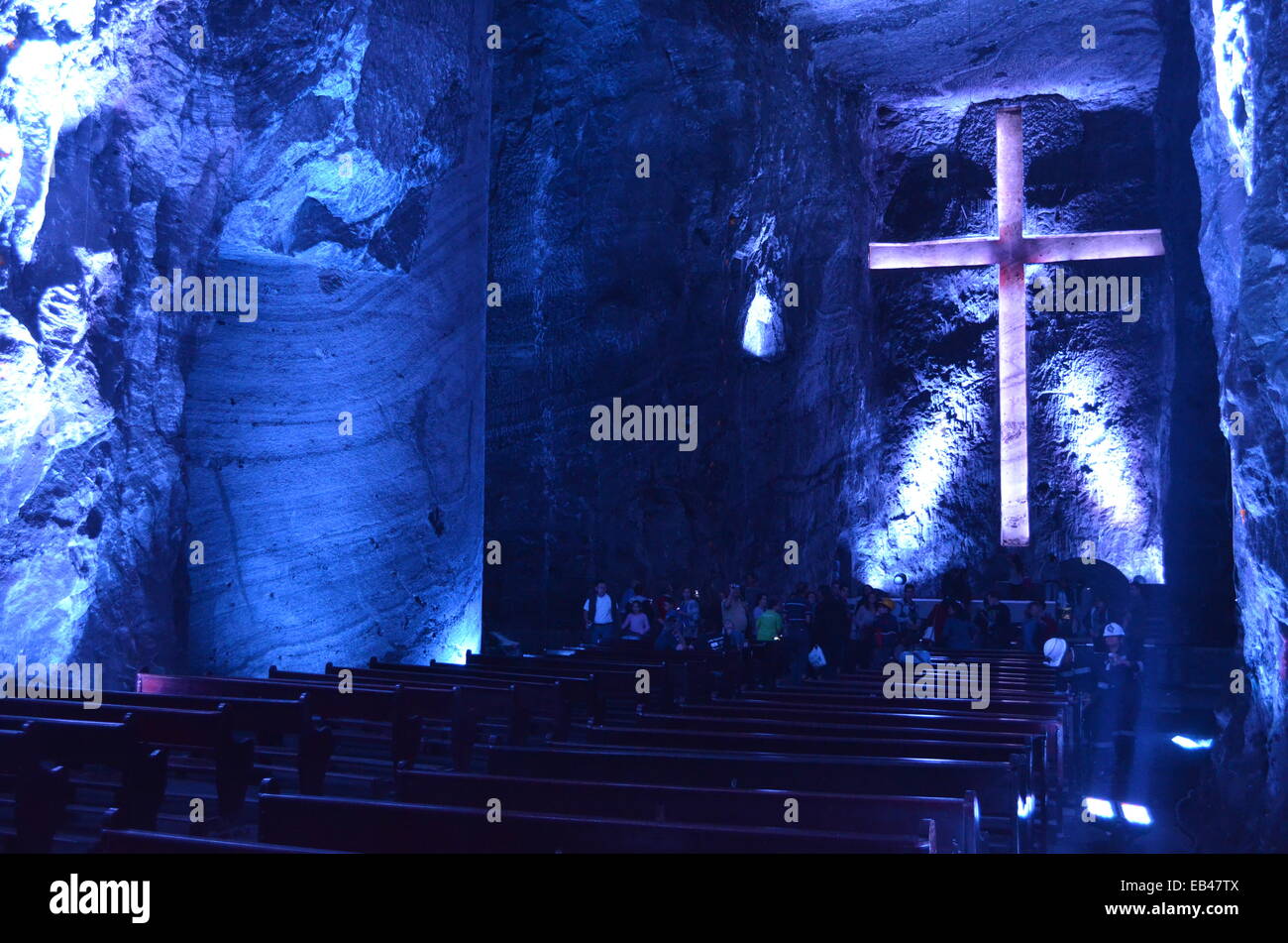 The Zipaquira Salt Cathedral, an underground Roman Catholic Church made ...
