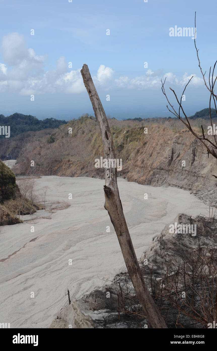 Nature's new landscape, created by the eruption of Mount Kelud, a sea ...