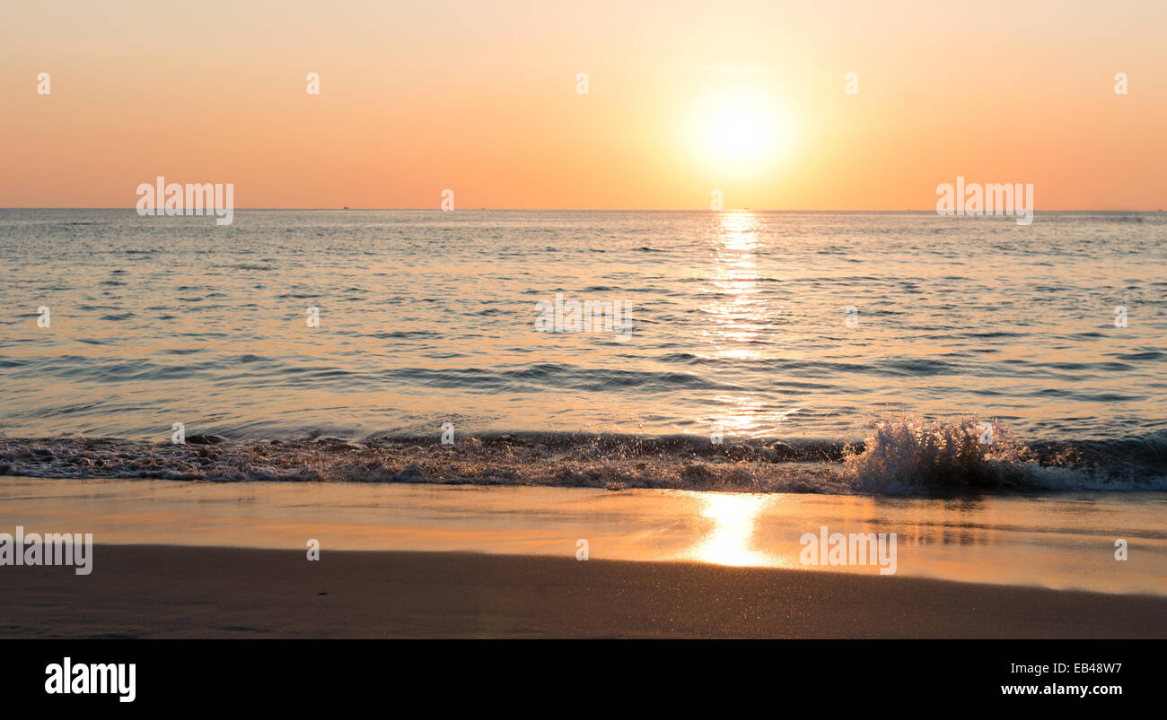 Colorful dawn over the sea. Nature composition Stock Photo - Alamy
