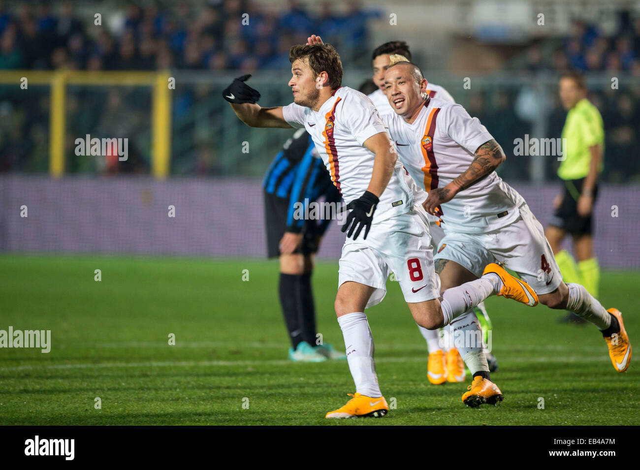 Atleti Azzurri d'Italia Stadium; Bergamo, Italy. 22nd Nov, 2014. (L-R ...