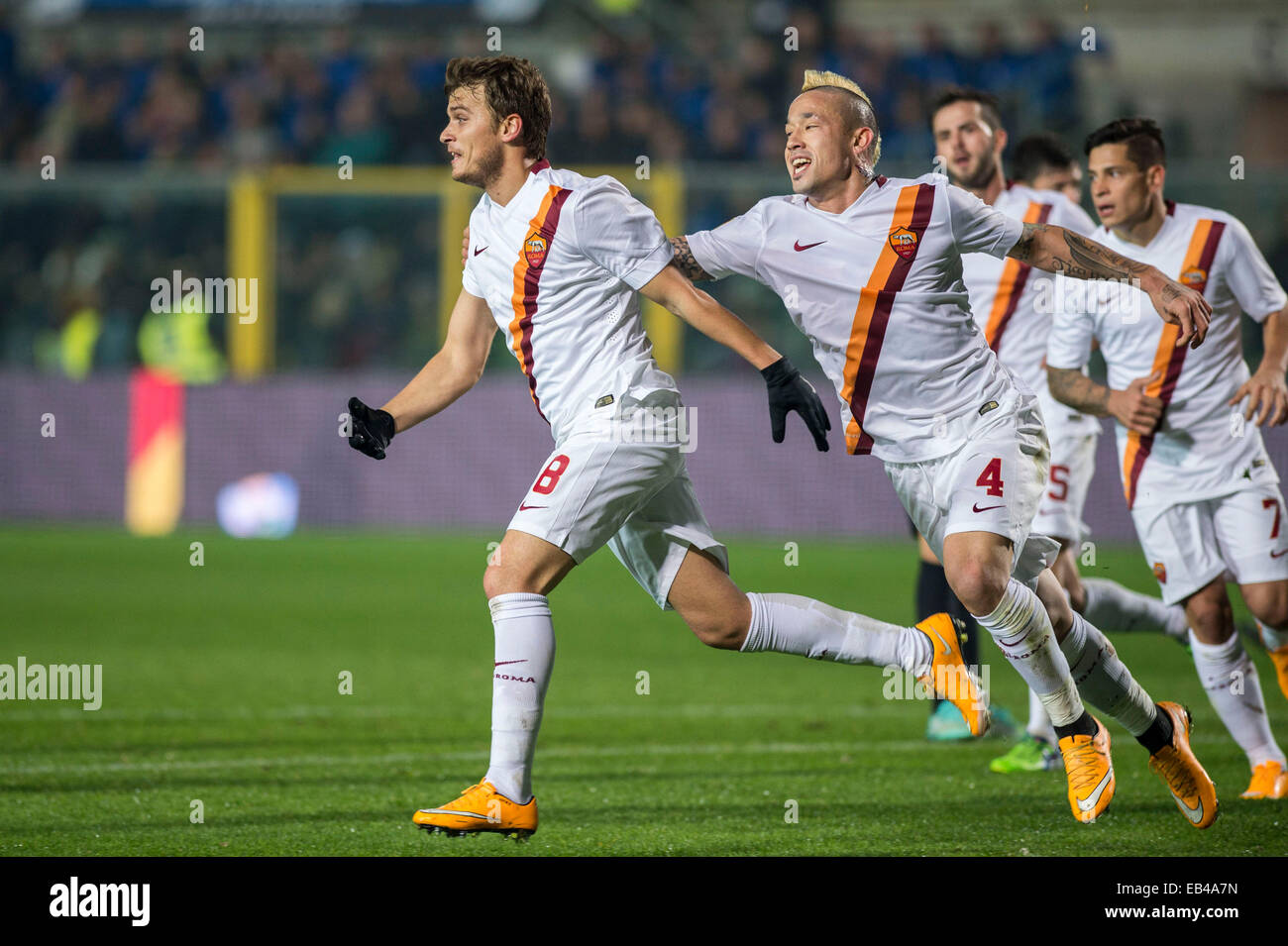 Atleti Azzurri d'Italia Stadium; Bergamo, Italy. 22nd Nov, 2014. (L-R ...