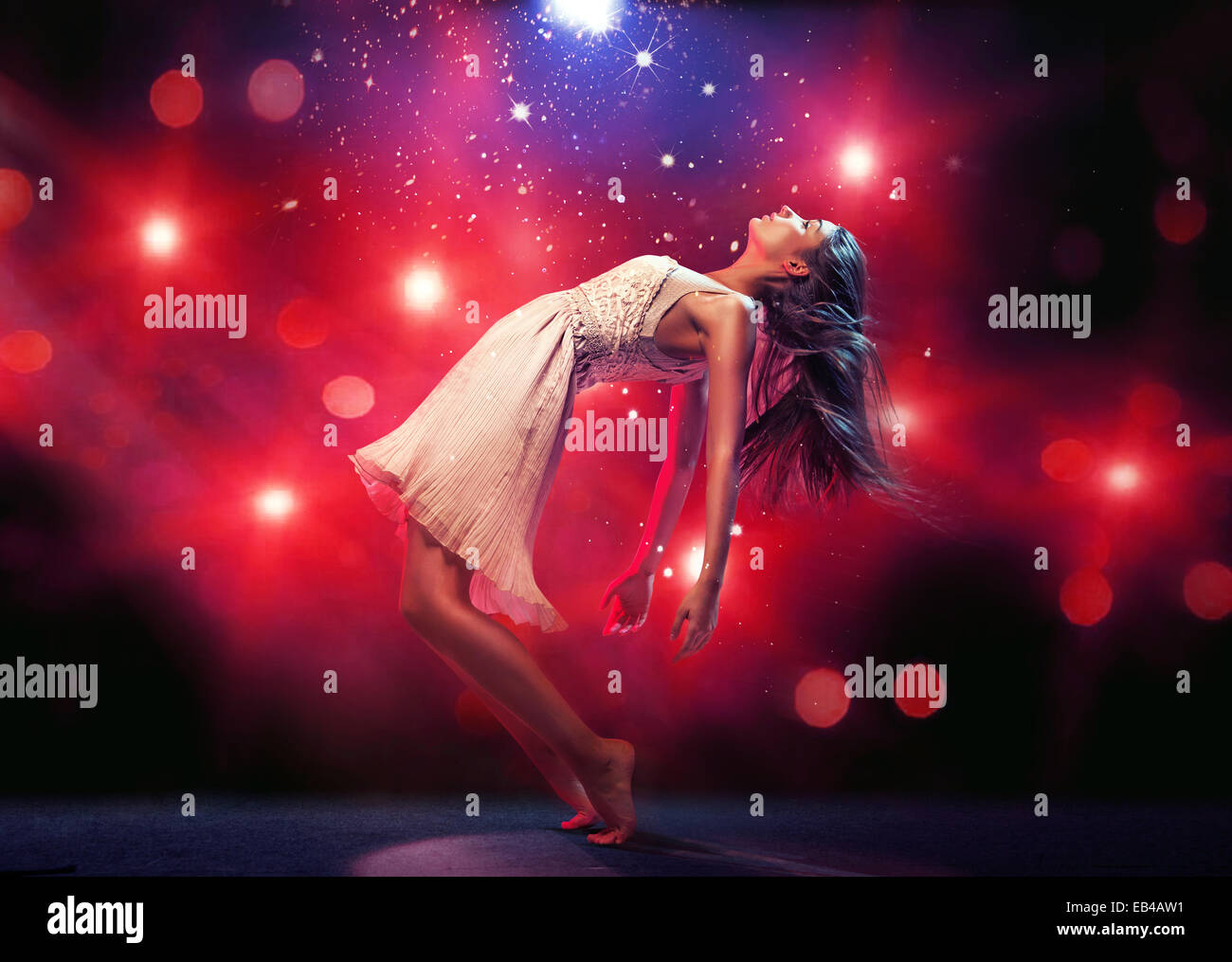 Flexible Young Ballet Dancer Stretching High Resolution Stock ...