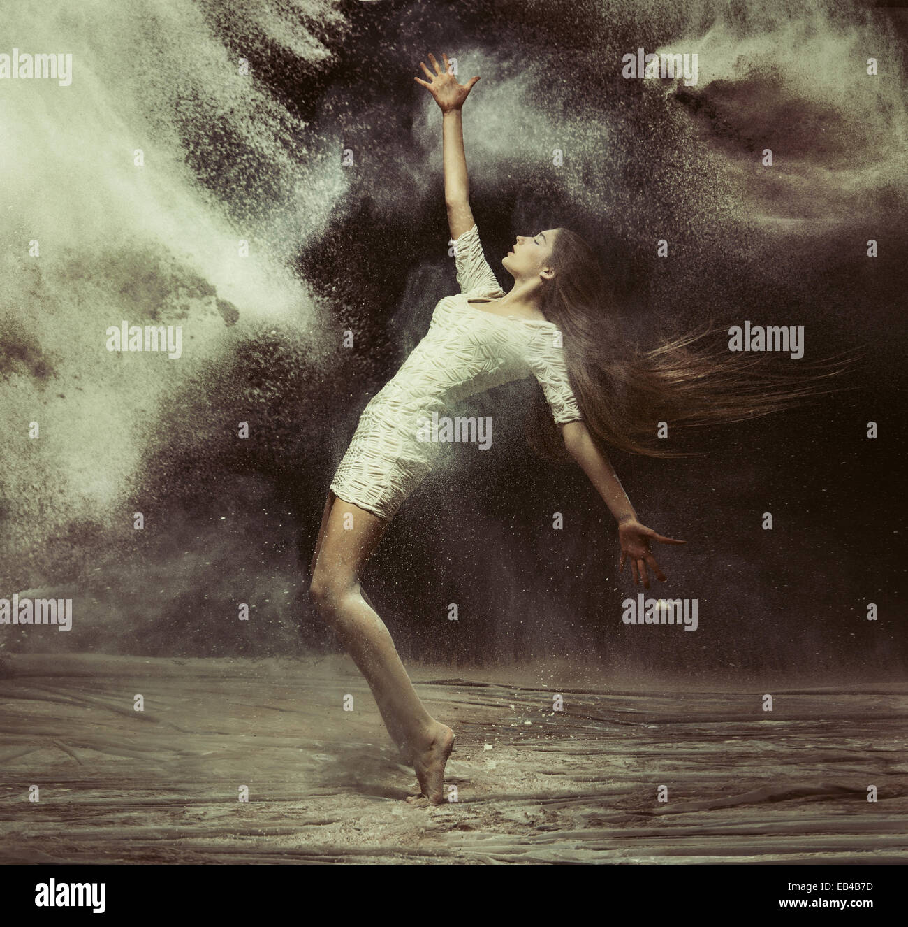Ballet dancer in the magic art dust figure Stock Photo - Alamy