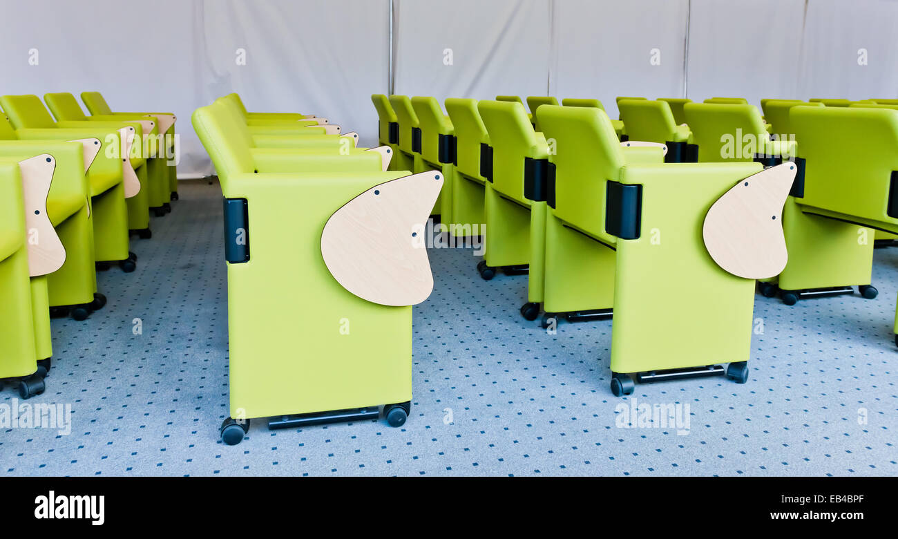 Rows of chairs in conference hall Stock Photo - Alamy