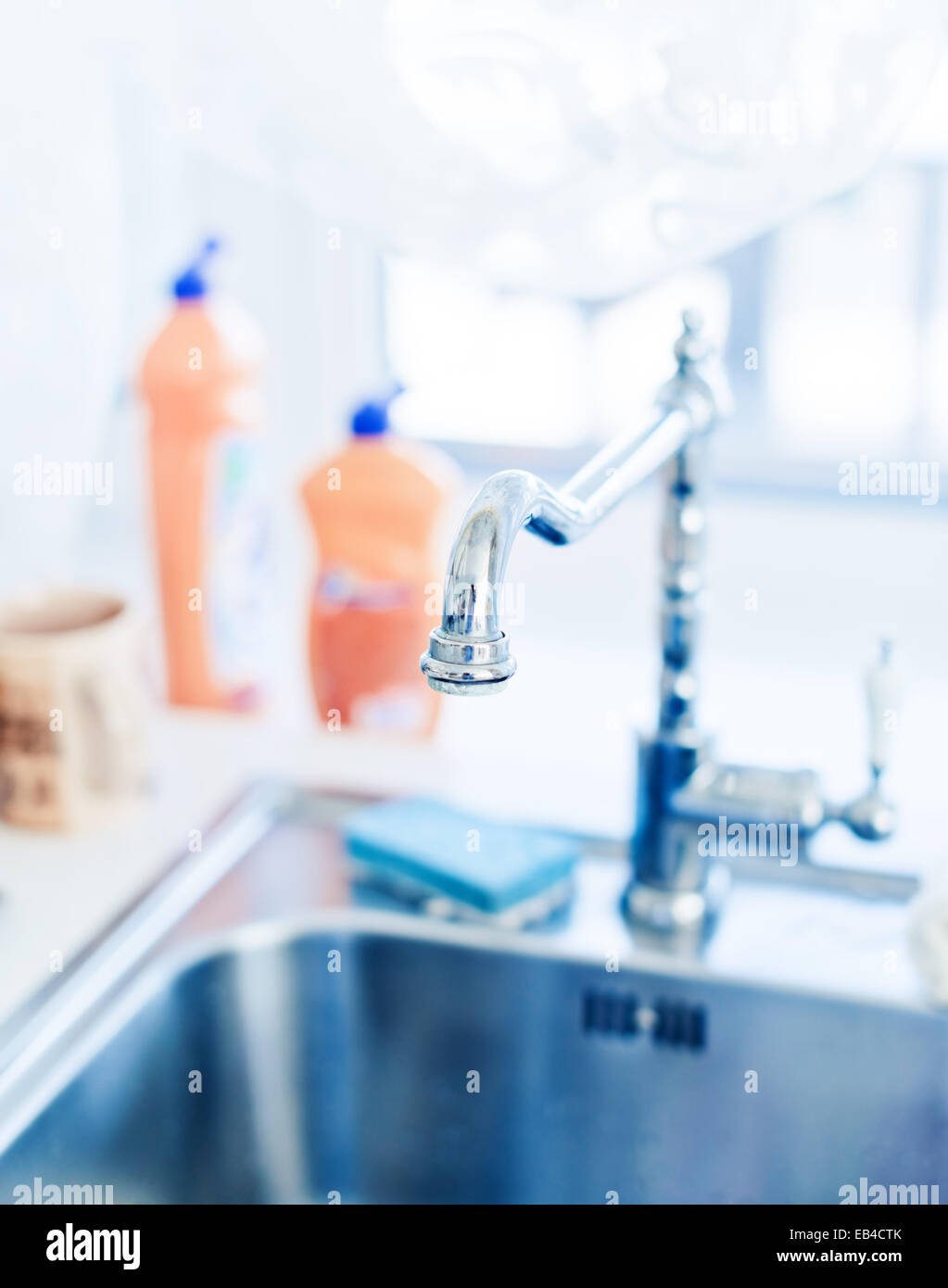 Water tap in the kitchen Stock Photo - Alamy