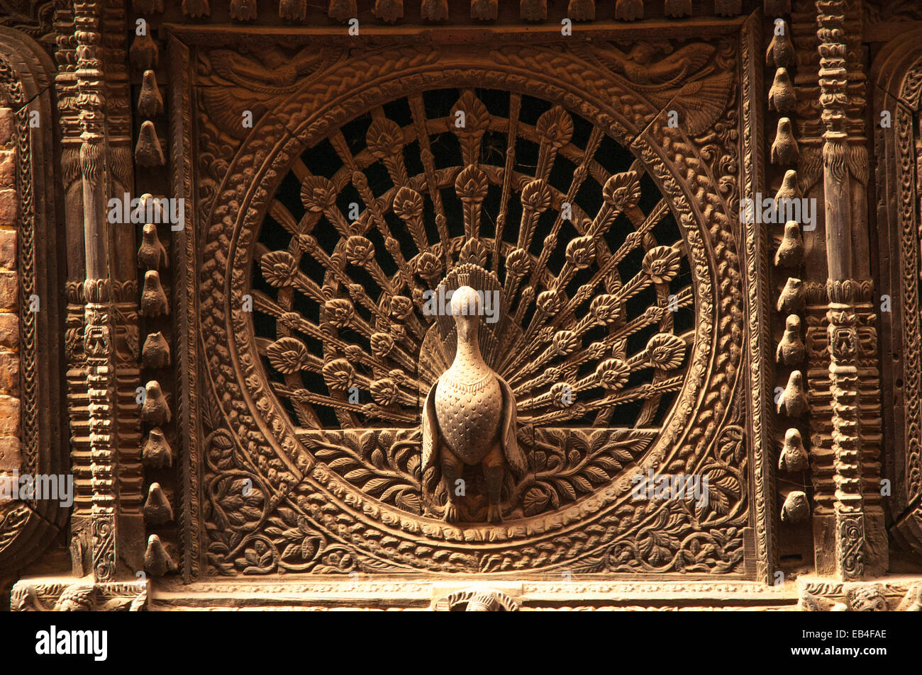 Peacock window near Dattatreya Square (Tachapal) in Bhaktapur ...
