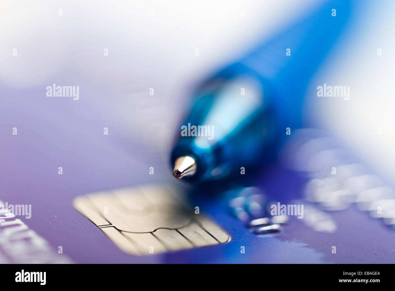 Credit card and pen Stock Photo - Alamy