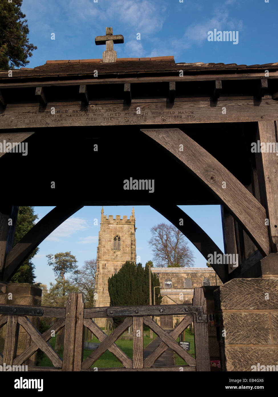 All Saints Church, South Wingfield, near Matlock, Derbyshire, Britain ...