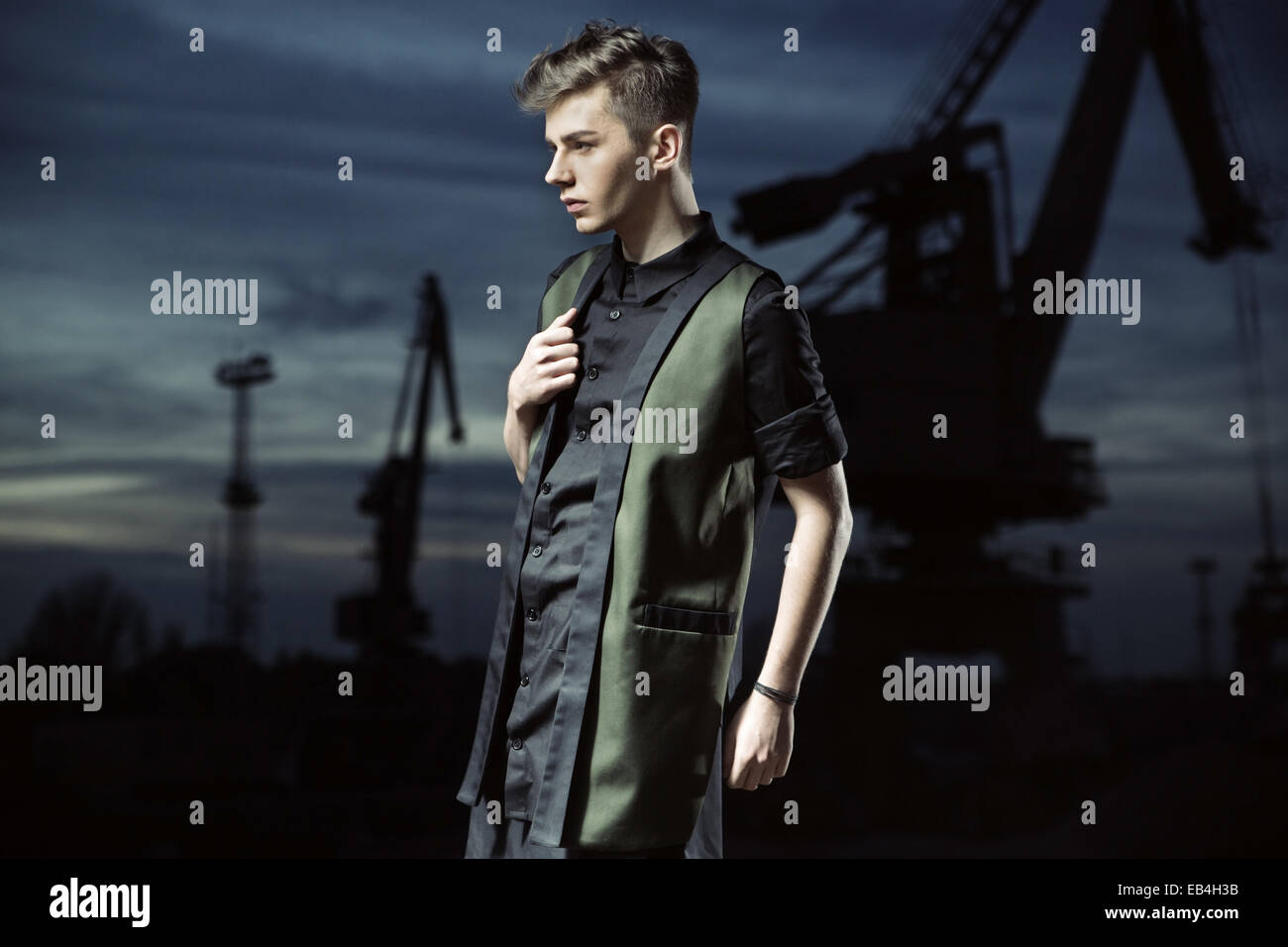 Fashionable picture of the trendy guy Stock Photo - Alamy