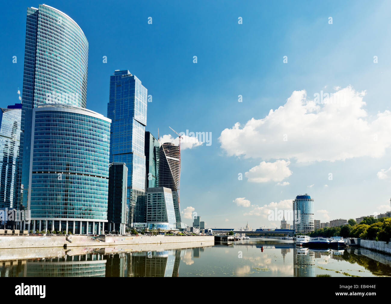 view on new Moscow City buildings Stock Photo - Alamy
