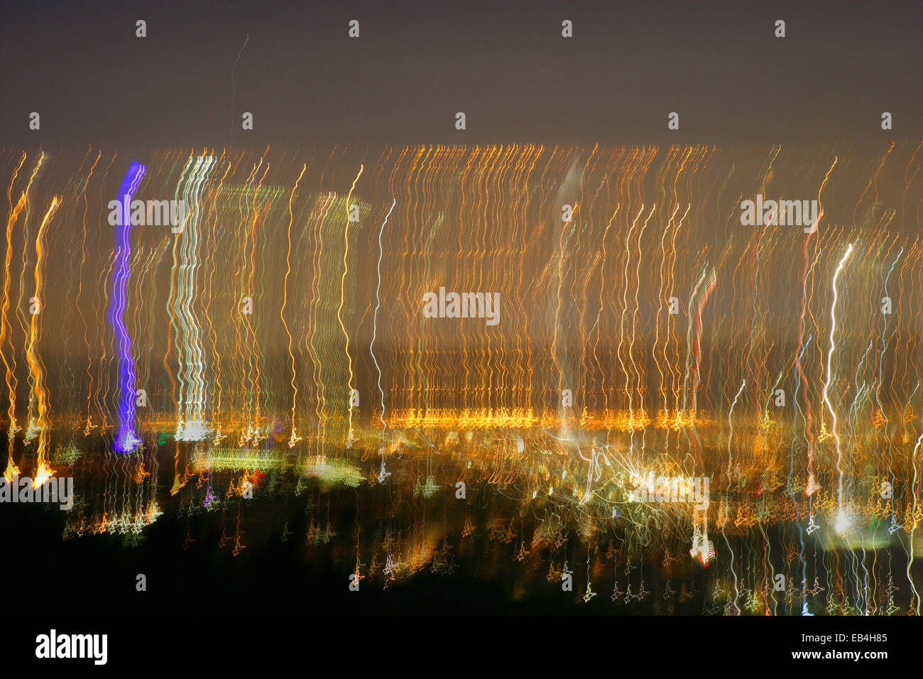 Night view of the city with light effects Stock Photo - Alamy