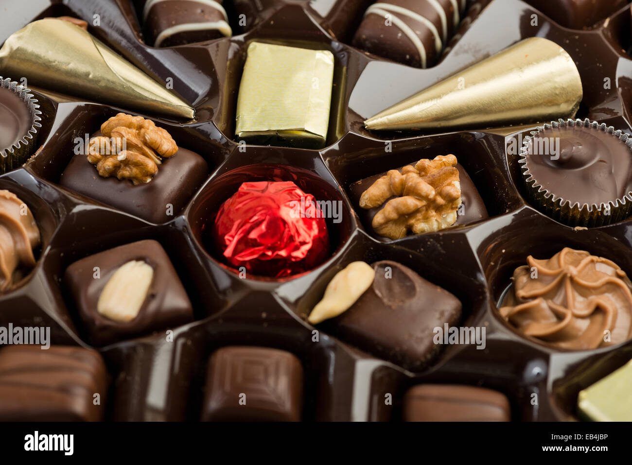 Box of Assorted Chocolates for Valentine's Day Stock Photo - Alamy
