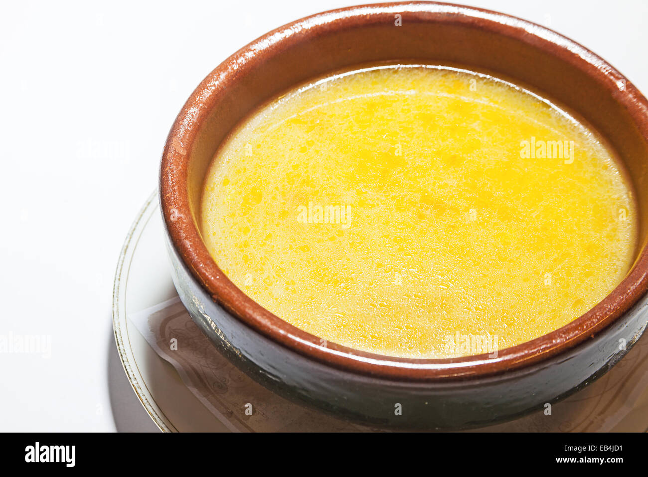 Traditional Serbian soup served in vintage retro dish Stock Photo - Alamy