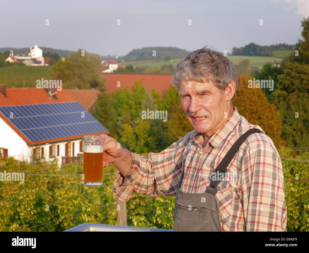 Germany Happy Farmer owner of Hopfenhimmel in Bavaria German beer ...