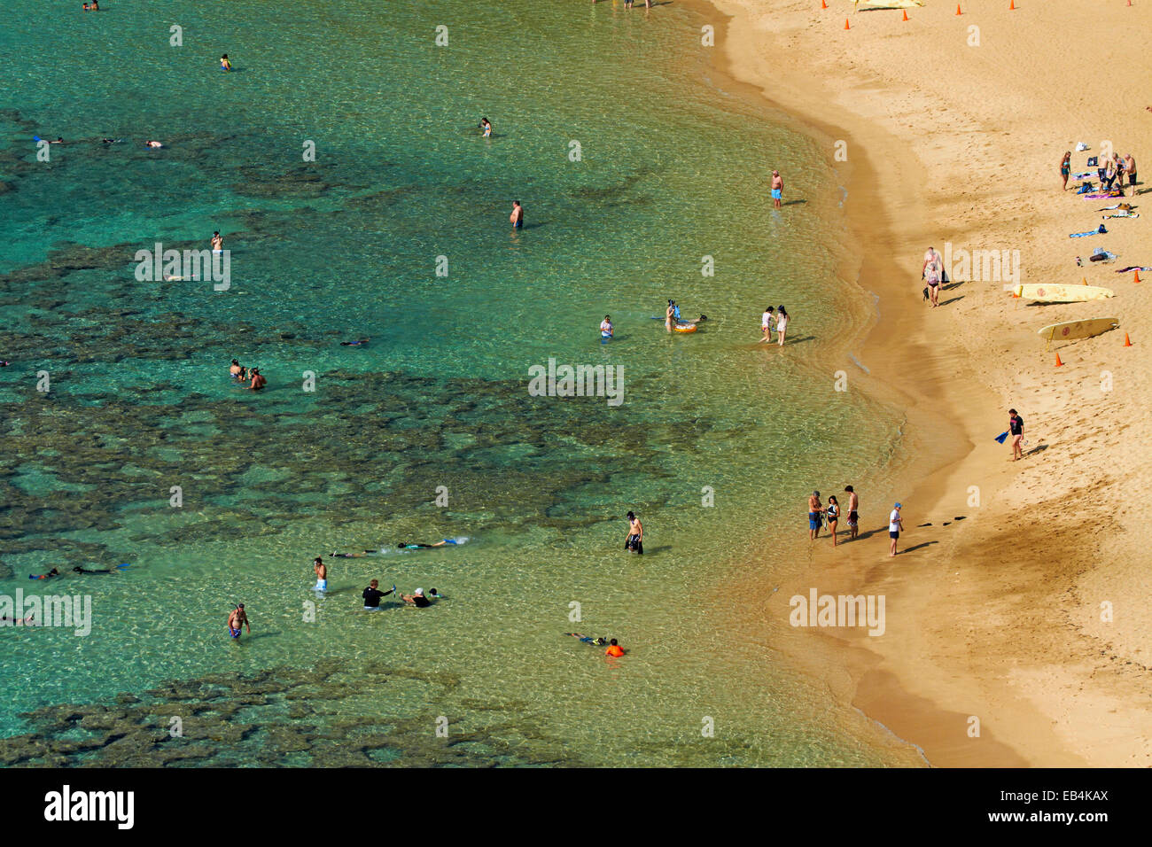 Beach at Hanauma Bay Nature Preserve, Oahu, Hawaii, USA Stock Photo - Alamy