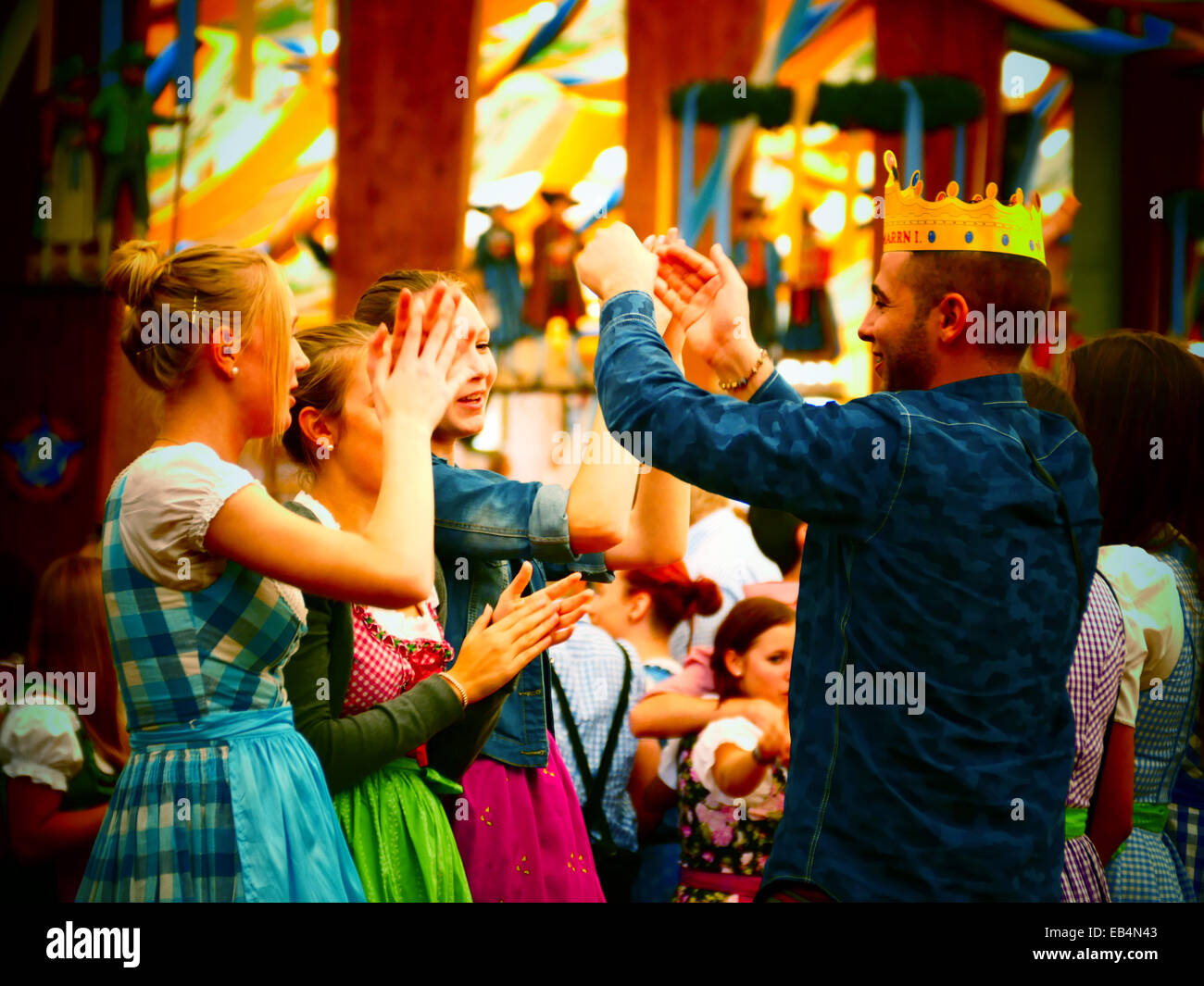 Oktoberfest dancing hi-res stock photography and images - Alamy