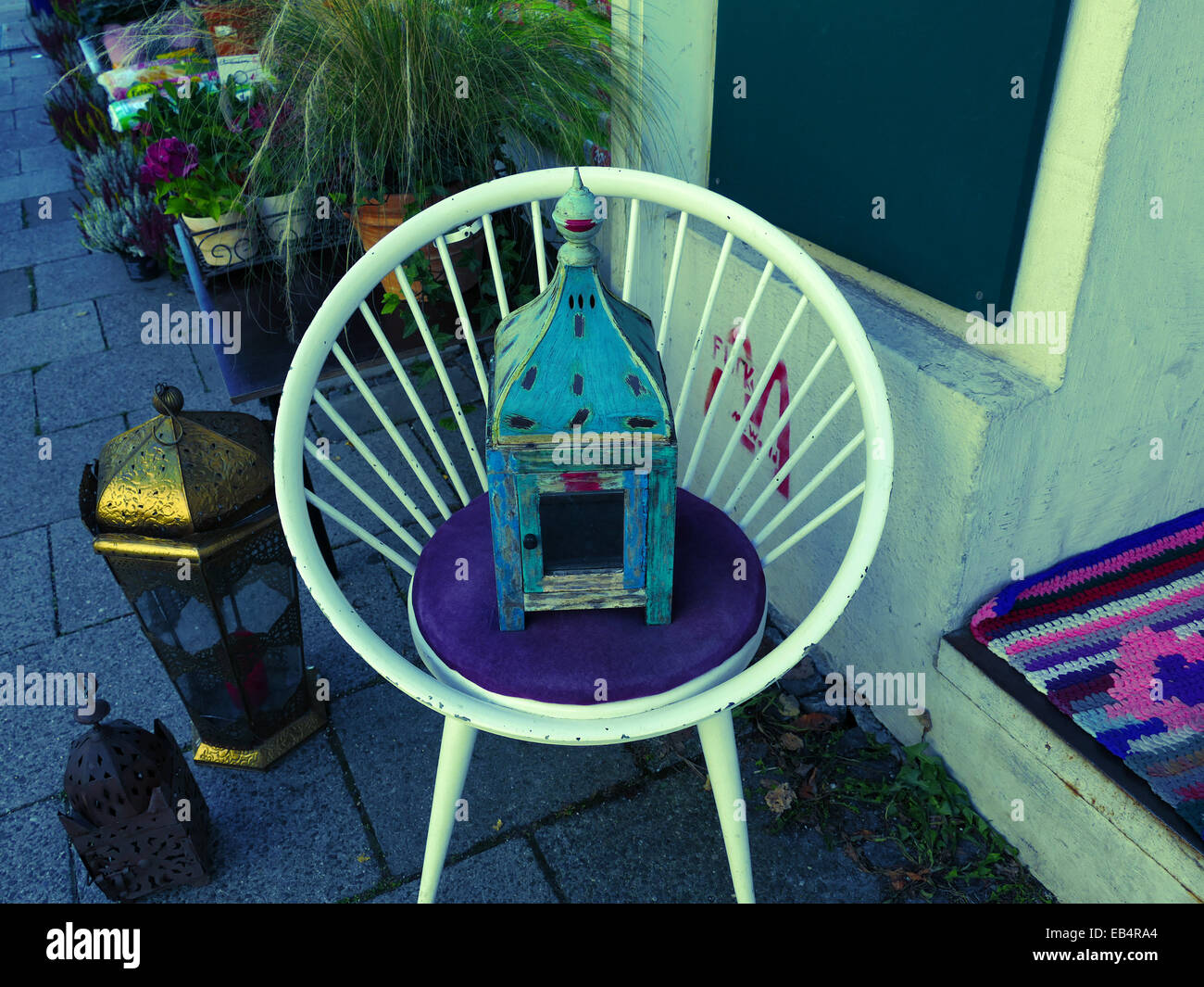 A Nostalgic Lamp of a Local second hand shop Stock Photo - Alamy