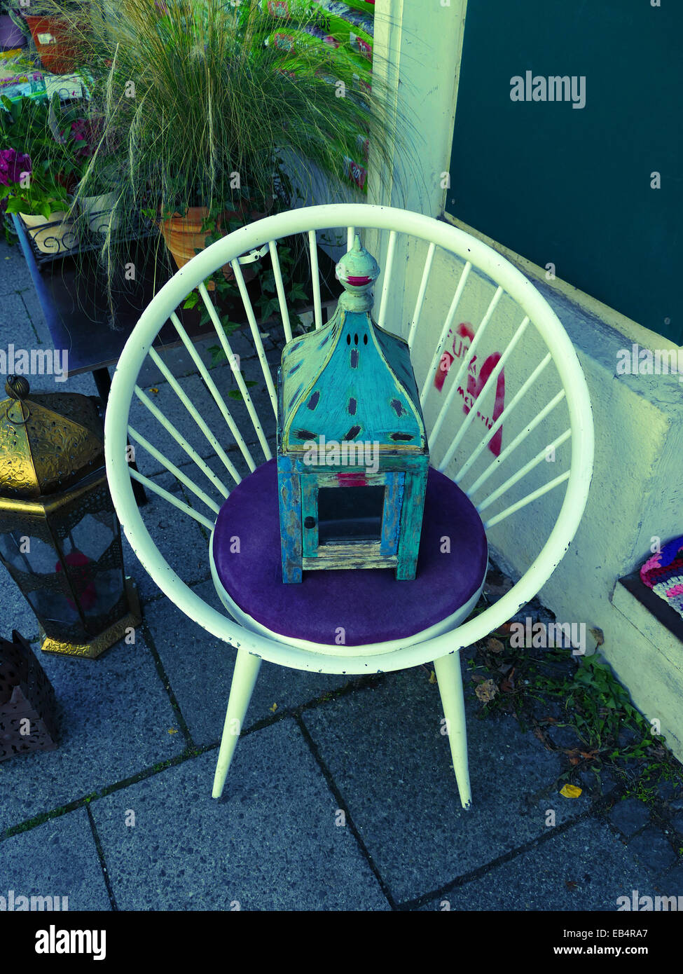 A Nostalgic Lamp of a Local second hand shop Stock Photo - Alamy