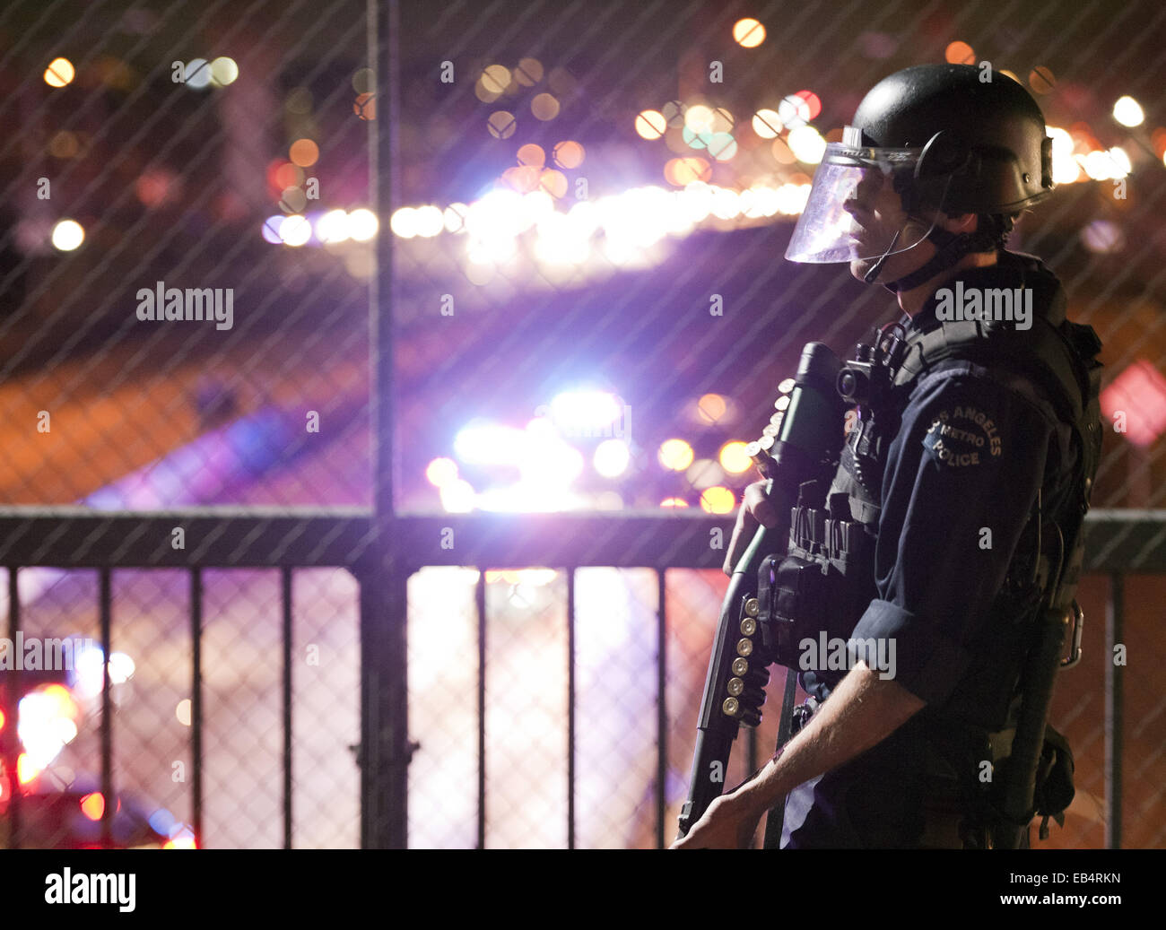Los Angeles, California, USA. 25th Nov, 2014. An LAPD Tactical officer ...