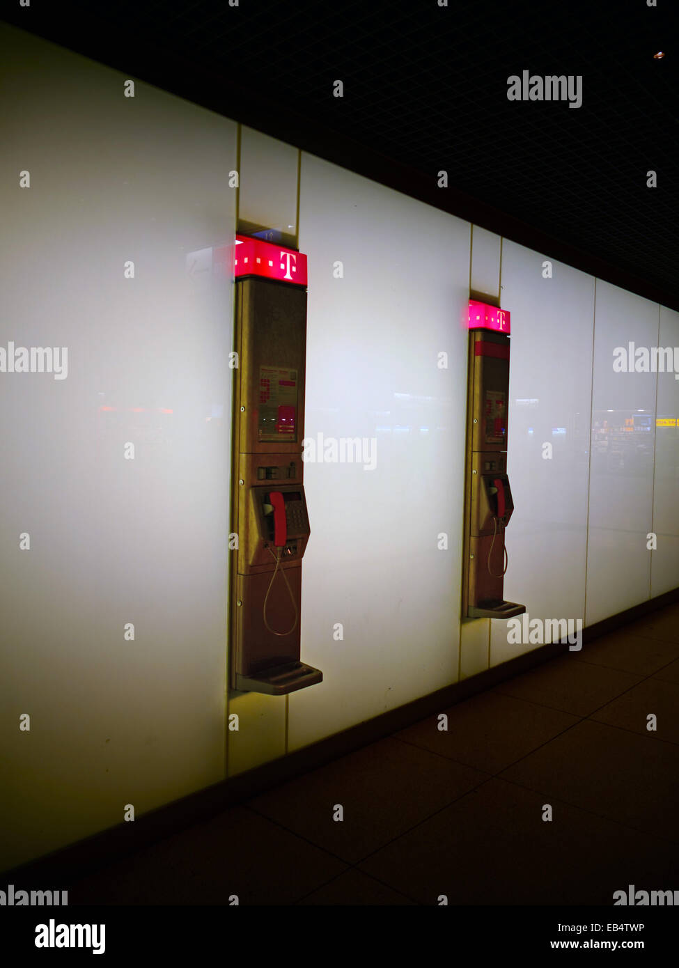 German Telekom Telephone booth in underground area Stock Photo - Alamy