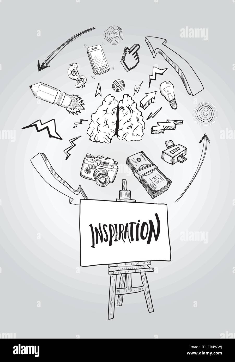 Inspiration message with illustrations Stock Vector Image & Art - Alamy