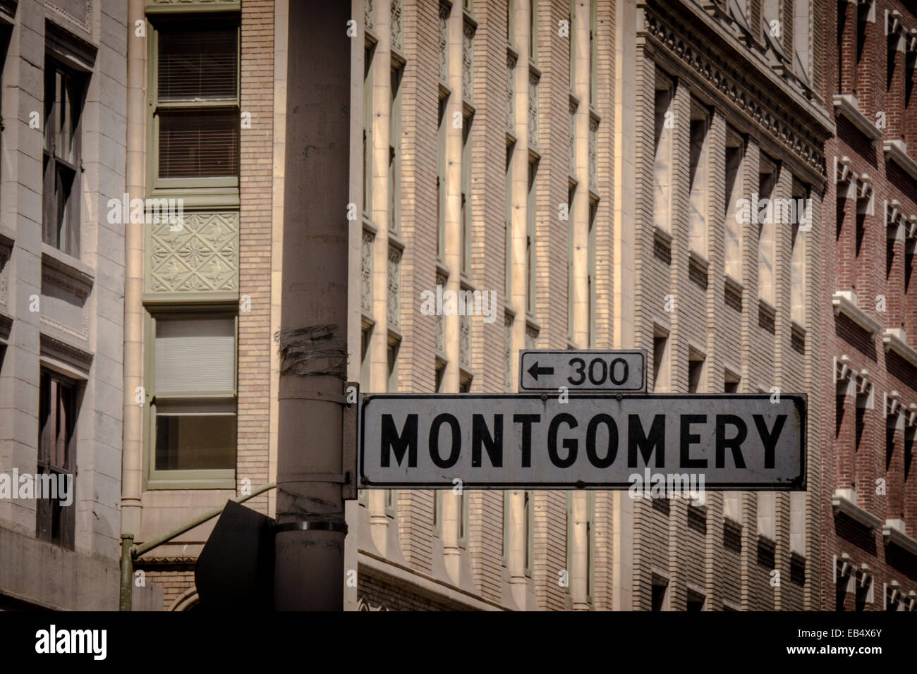 San Francisco, Financial District, Montgomery st. sign, 10 August 2014 ...