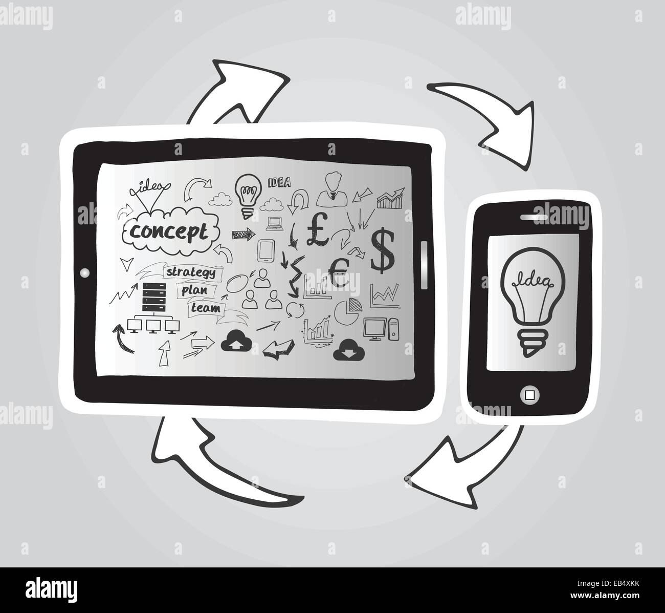 Computer connecting cloud Stock Vector Images - Alamy