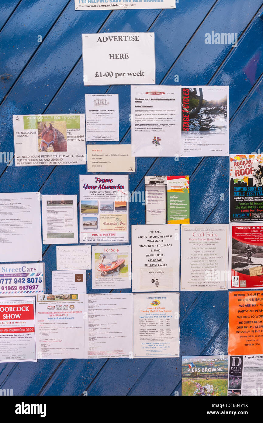 A local adverts board in the uk Stock Photo - Alamy