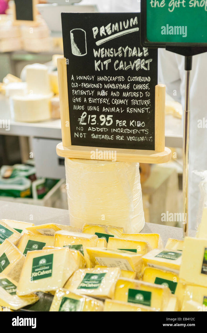 Wensleydale Kit Calvert cheese for sale in the Wensleydale creamery at ...