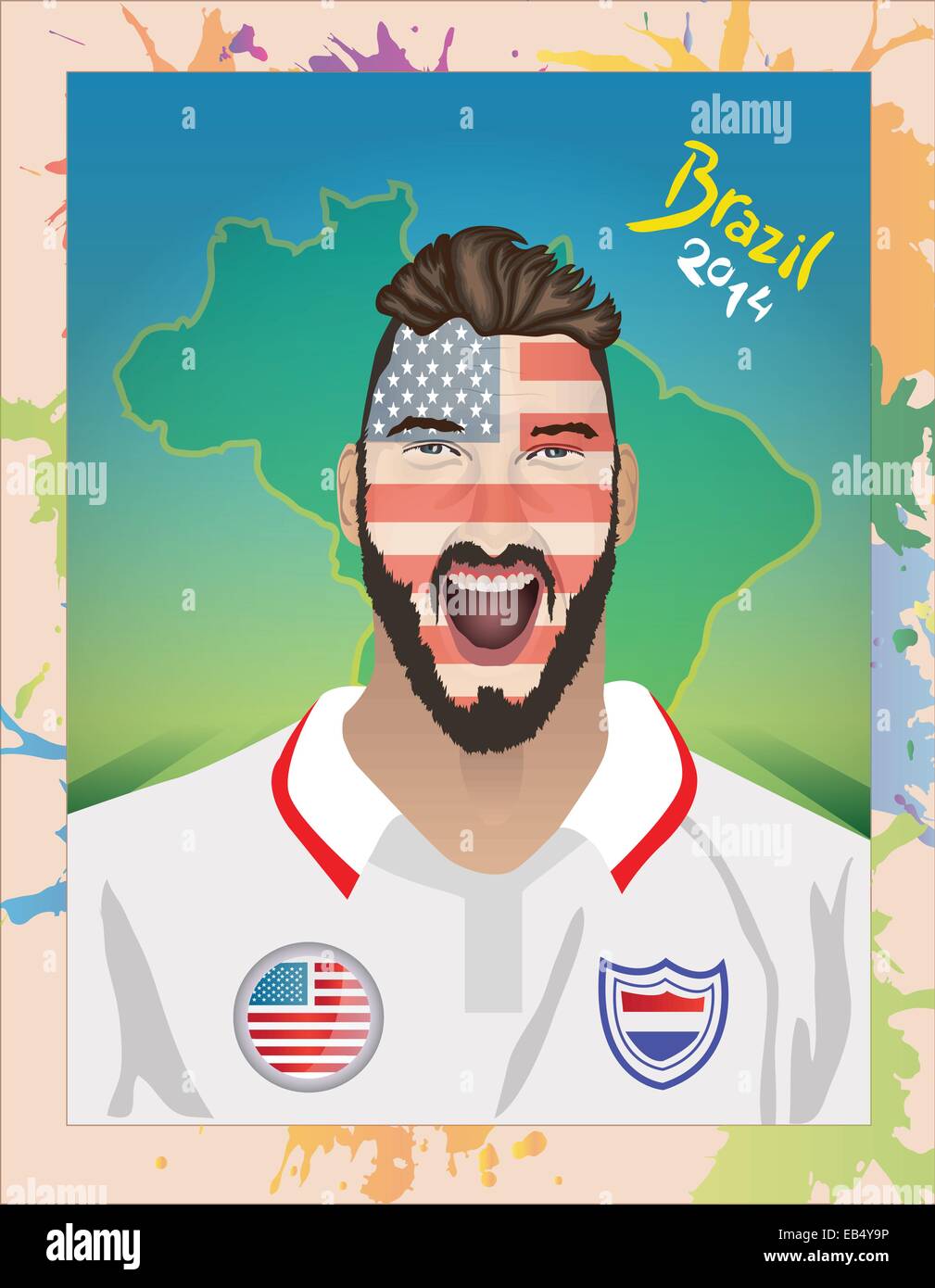 Usa football supporter Stock Vector Images - Alamy