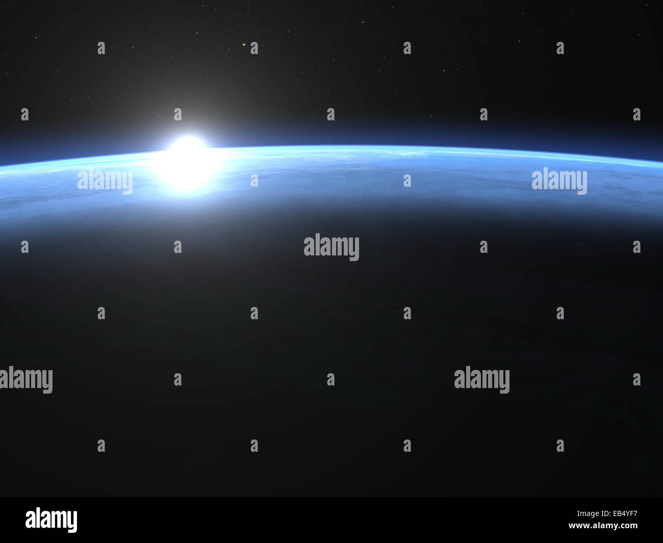 Planet earth horizon with sunrise in space, elements of this image ...