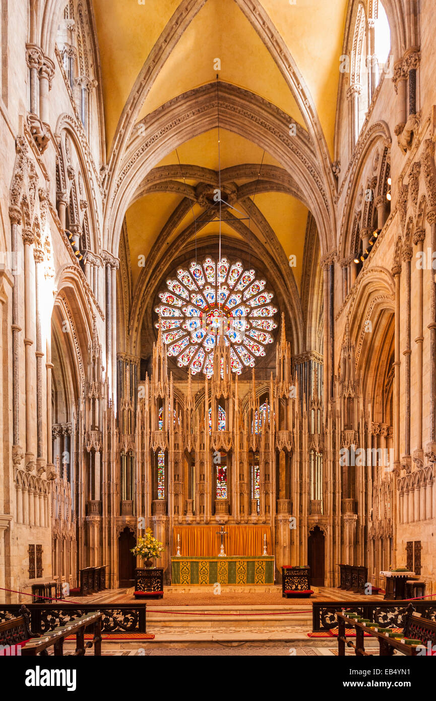 The interior of Durham cathedral in Durham , England , Britain , Uk ...
